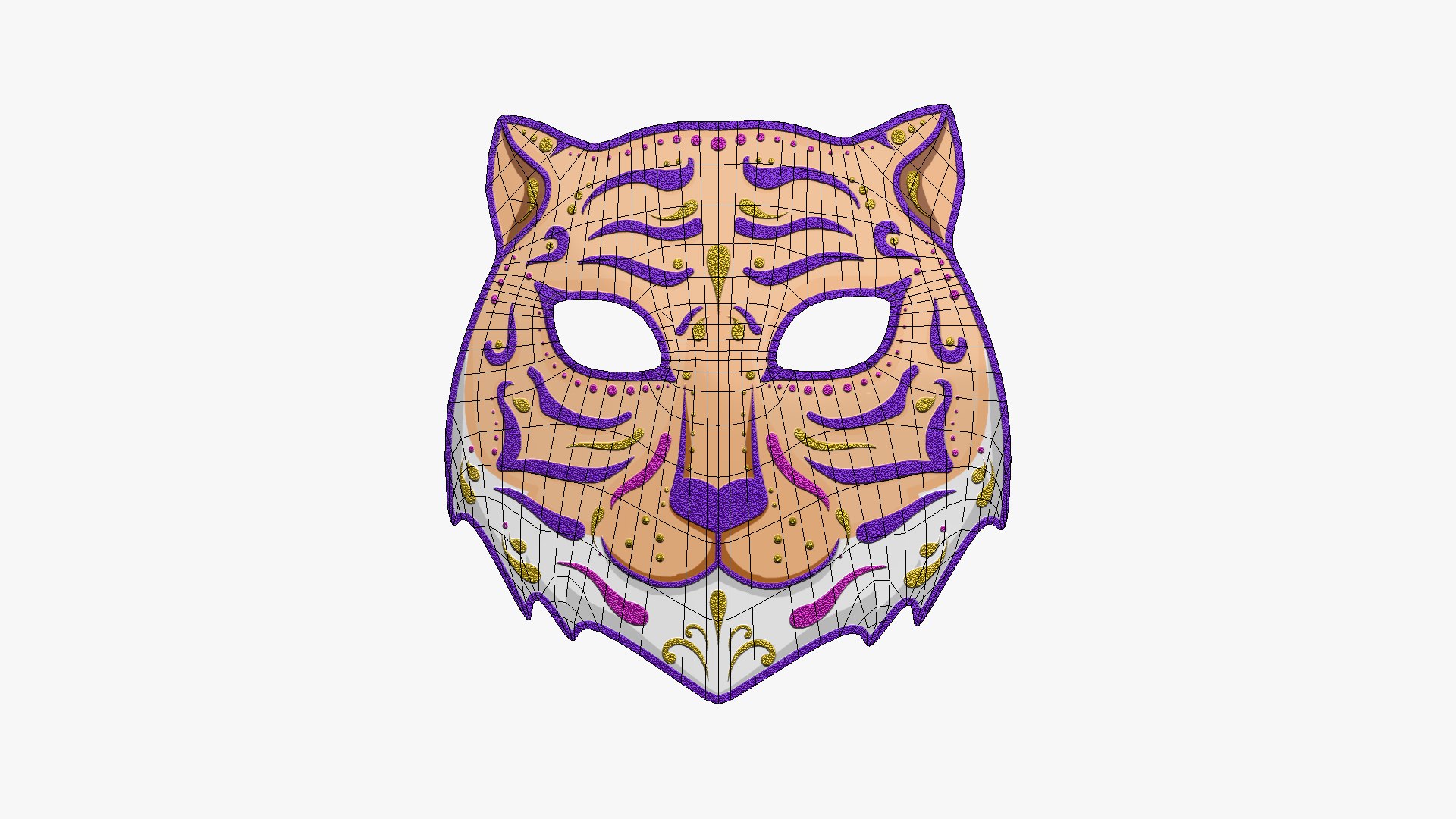 3D Tiger Mask Paper 04 - Character Design Fashion - TurboSquid 2386377