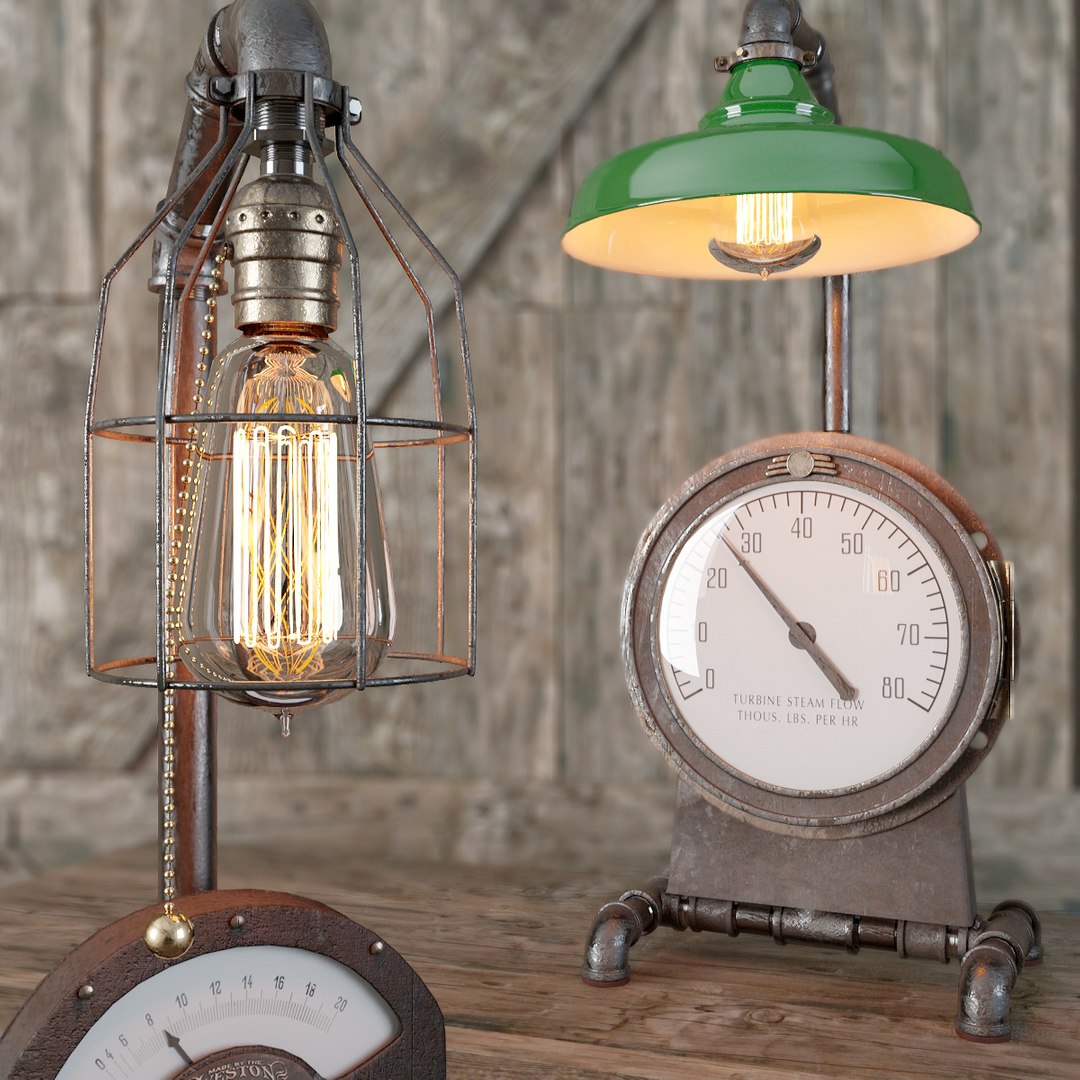 Steam Lamp 329 3d Model