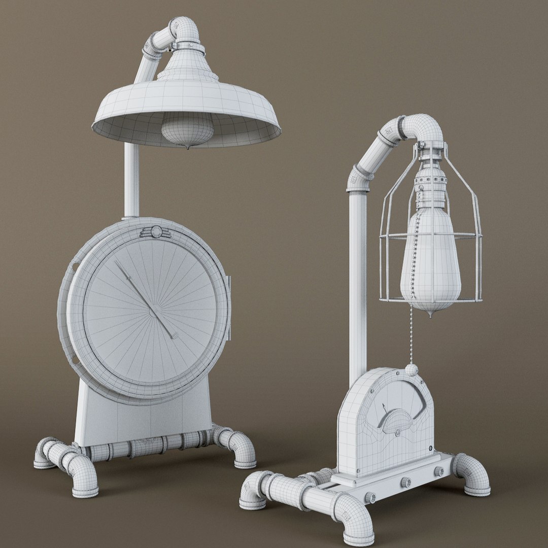 Steam Lamp 329 3d Model