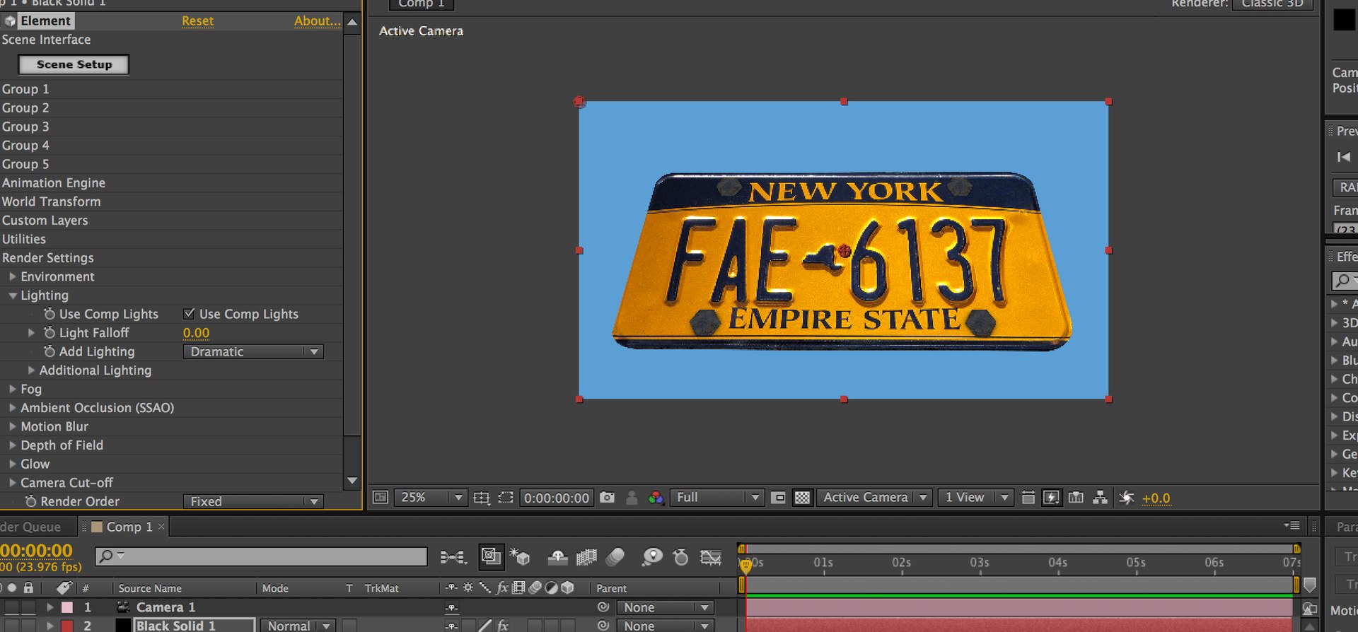 3d License Plate Model