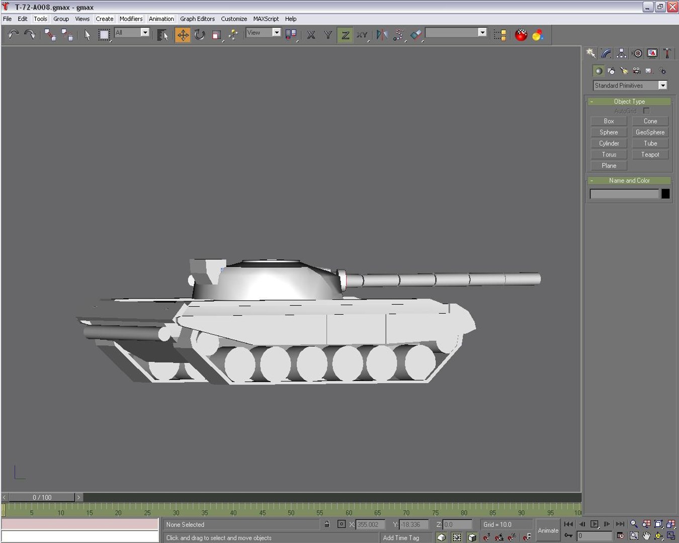 T-72 Tank 3d Model