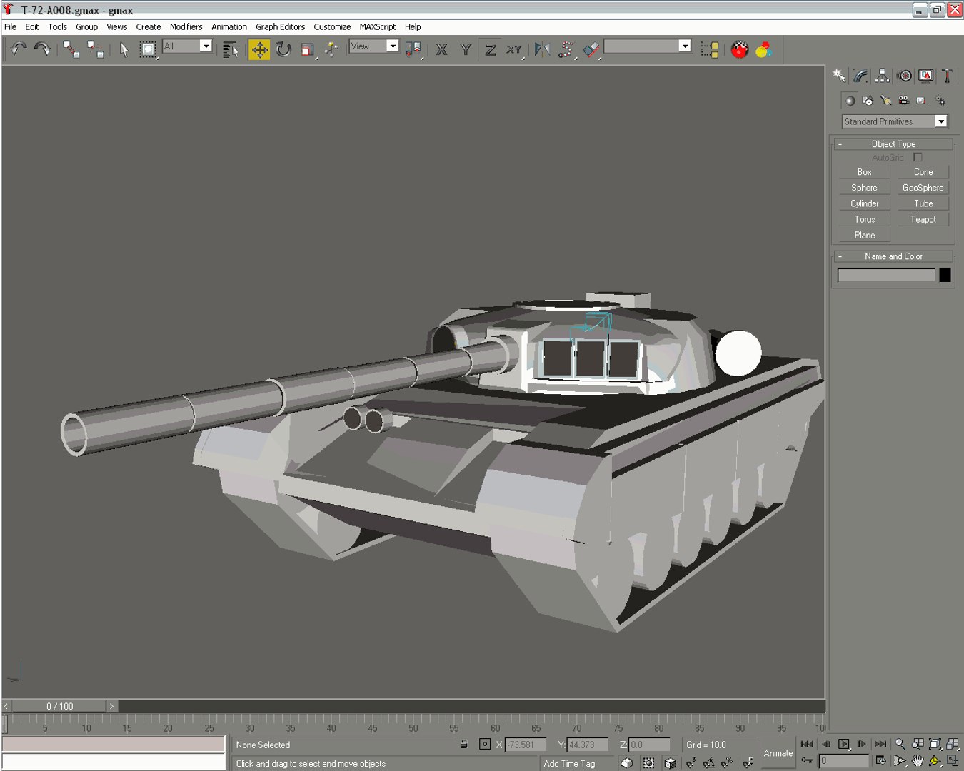 T-72 Tank 3d Model