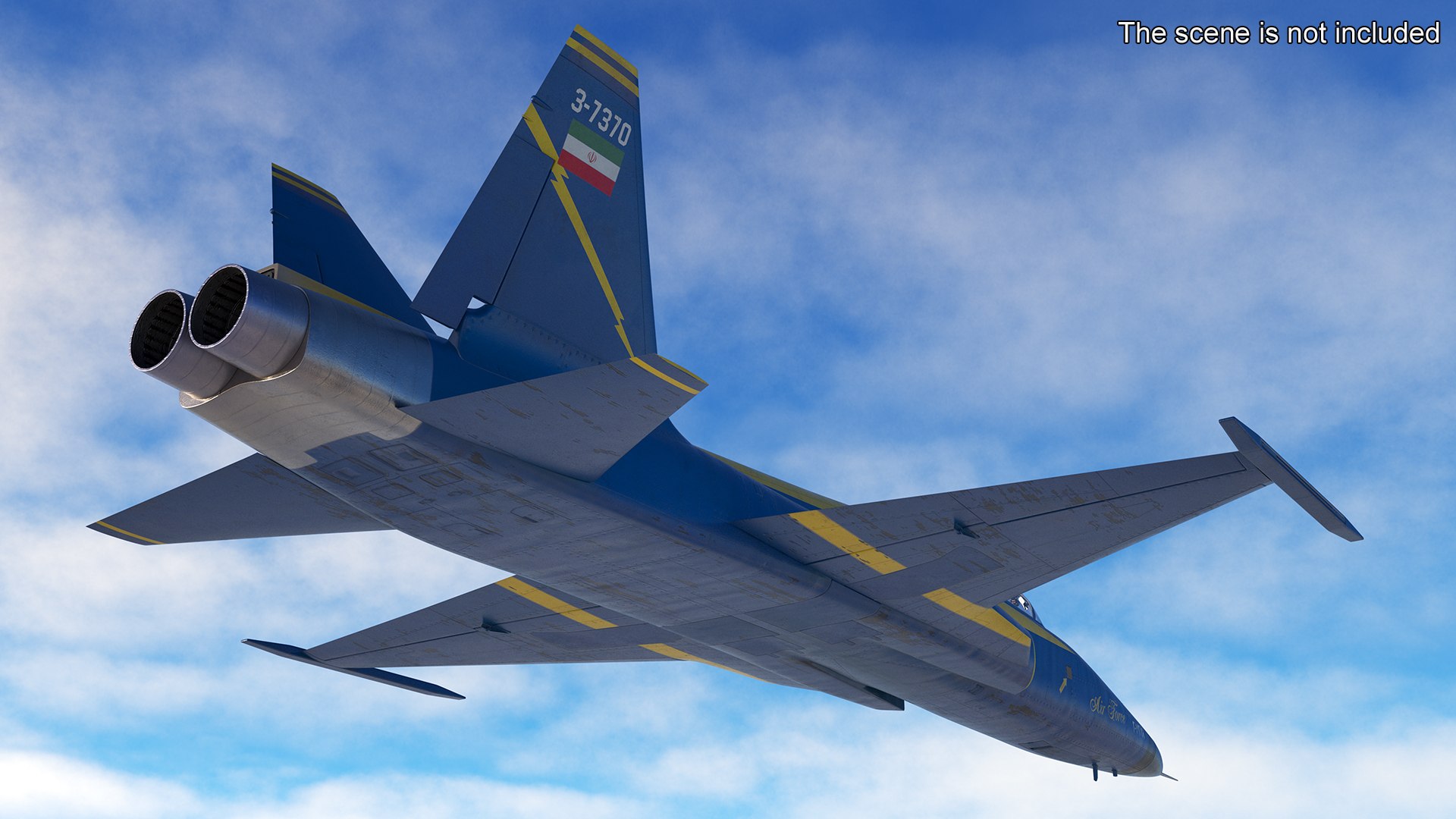 HESA Saeqeh Iranian Aircraft Without Rockets Blue Rigged For Maya 3D ...