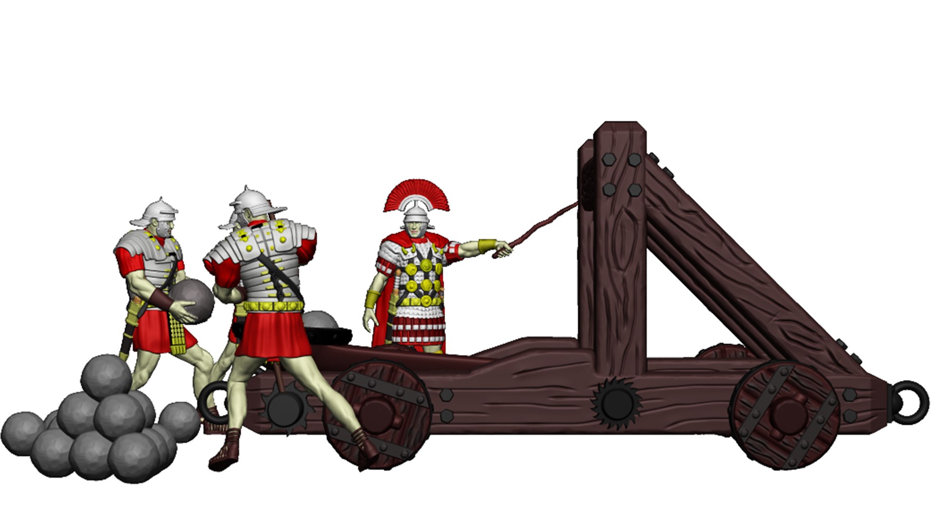3D Roman Catapult Plus 4 Models 3D Print Model Model - TurboSquid 2431081