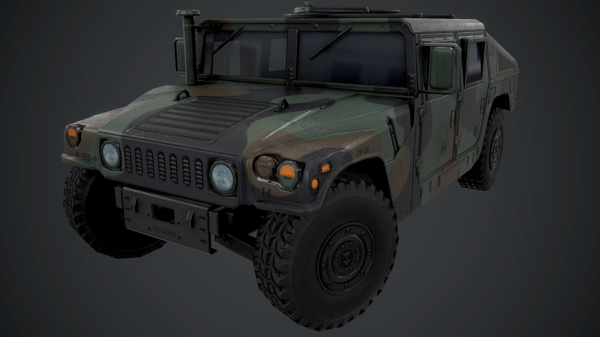 3D Car Military Model - TurboSquid 1421487