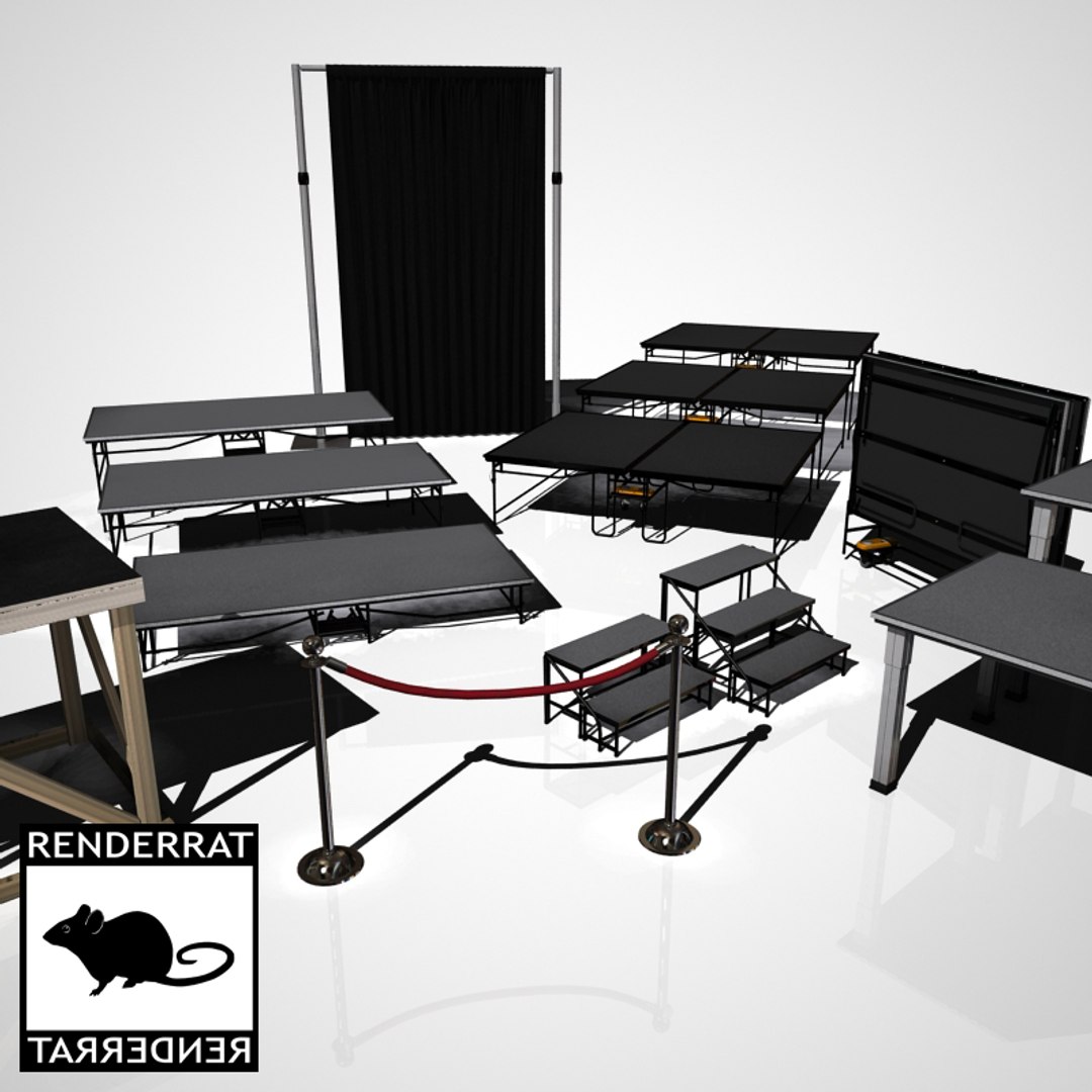 Staging Decking Riser 3d Model