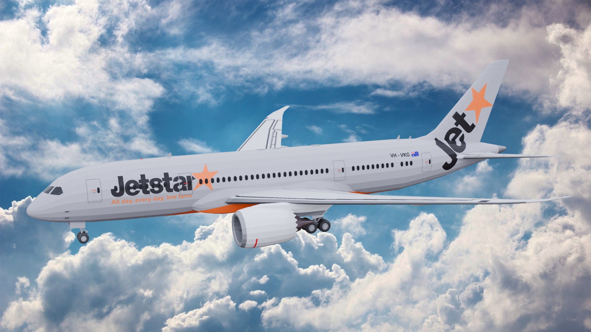 3D Low Poly Jetstar Plane 787 Model - TurboSquid 2226007