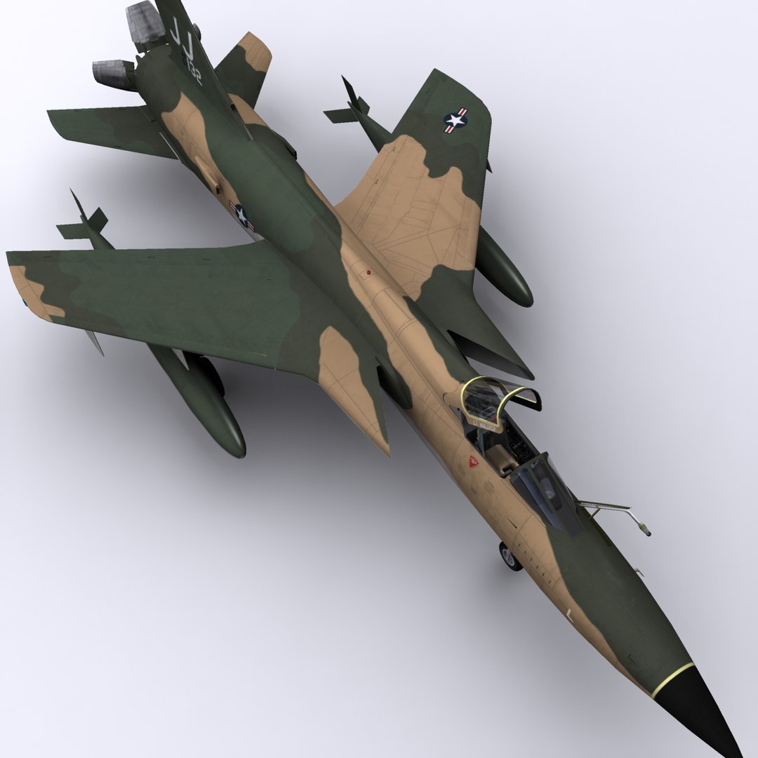 3d Thunderchief F-105d Hanoi Model