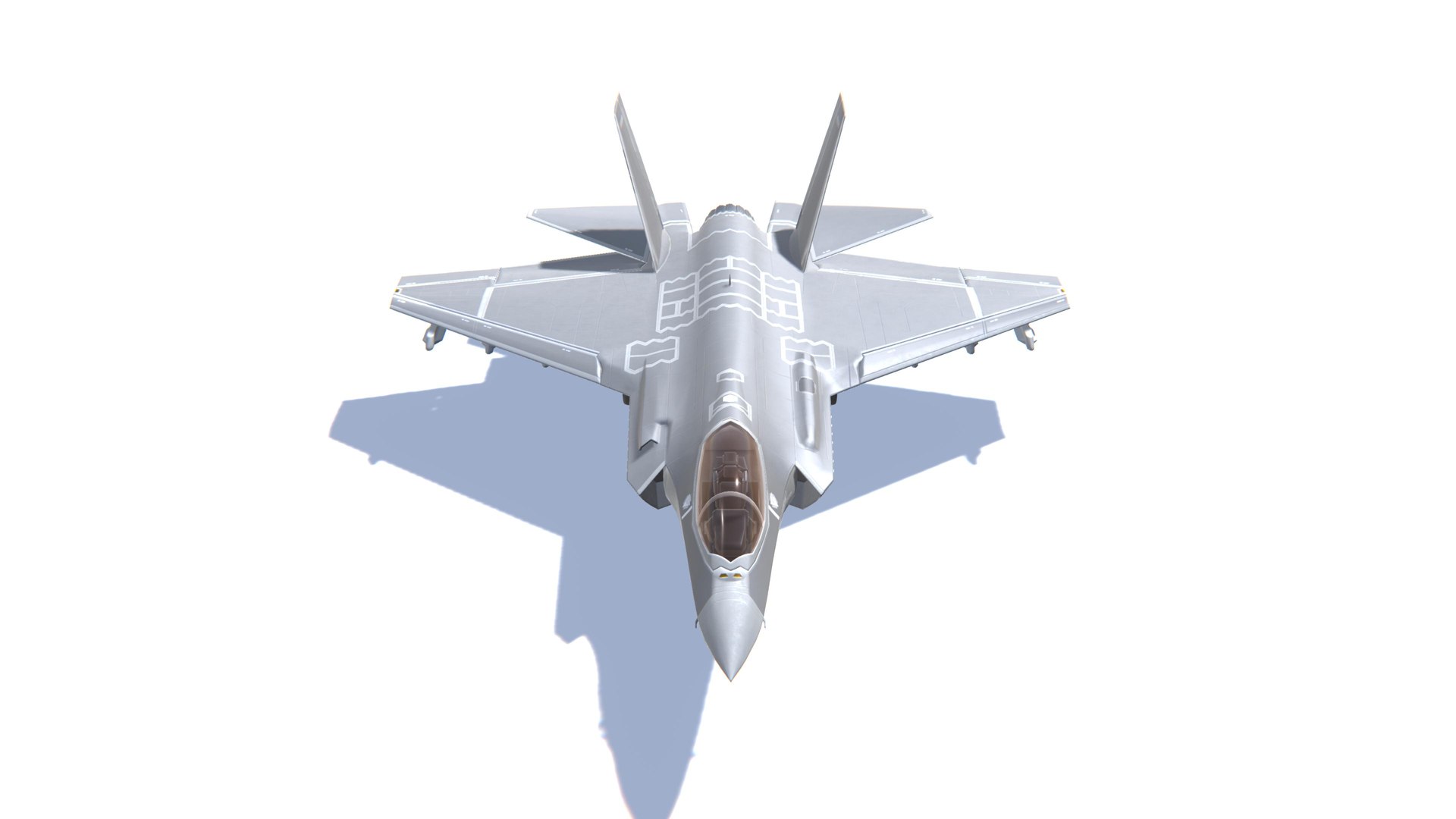 3D F-35 Lightning Jet Fighter Aircraft Low-poly Model - TurboSquid 1800252