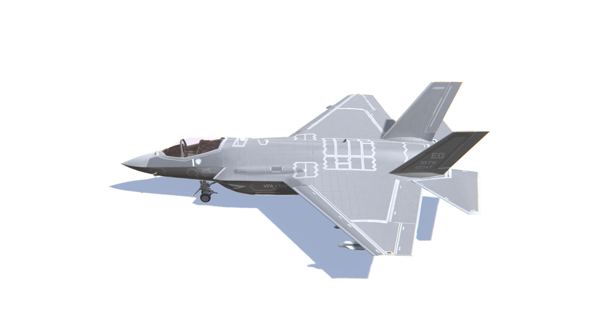 3D F-35 Lightning Jet Fighter Aircraft Low-poly Model - TurboSquid 1800252