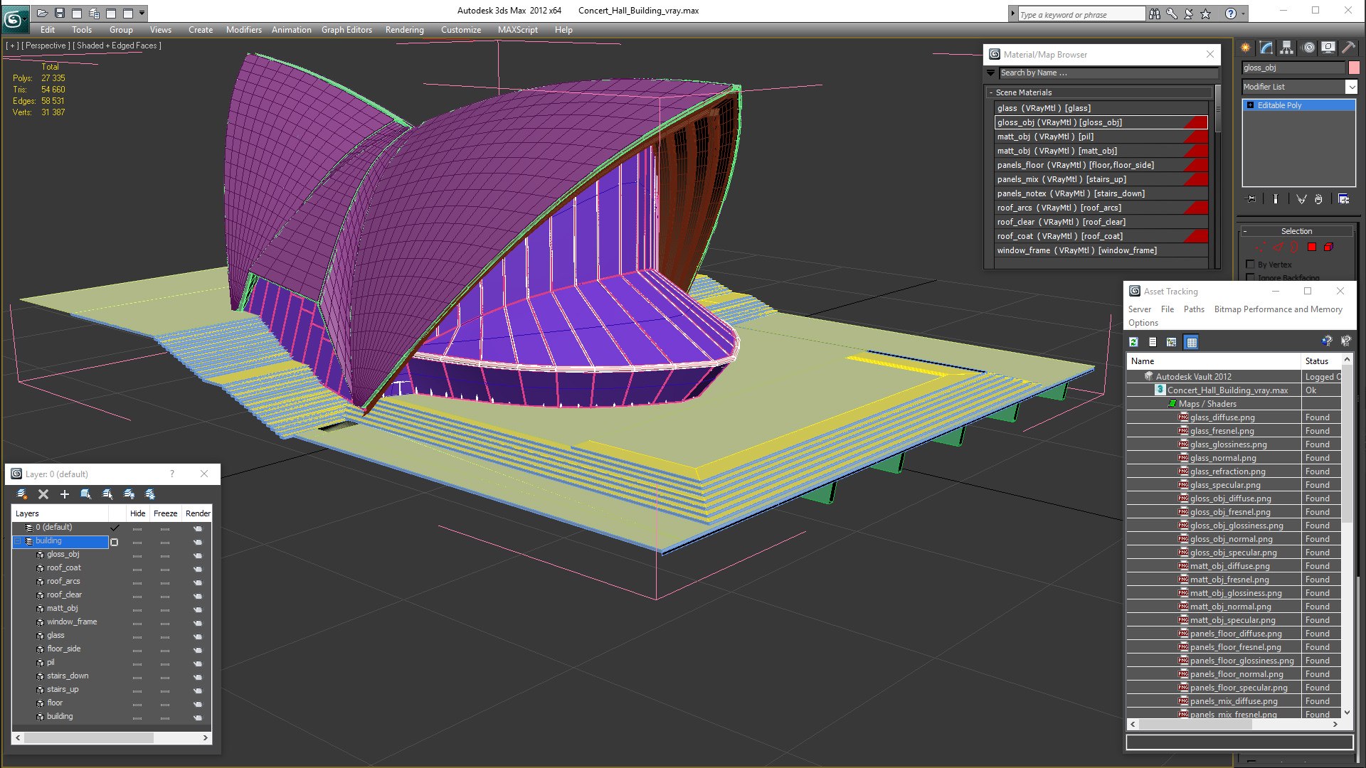 3D Concert Hall Building - TurboSquid 1487769