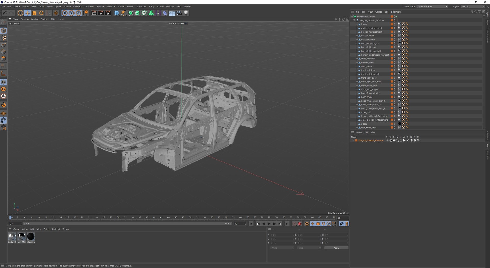 SUV Car Chassis Structure Model - TurboSquid 2384066