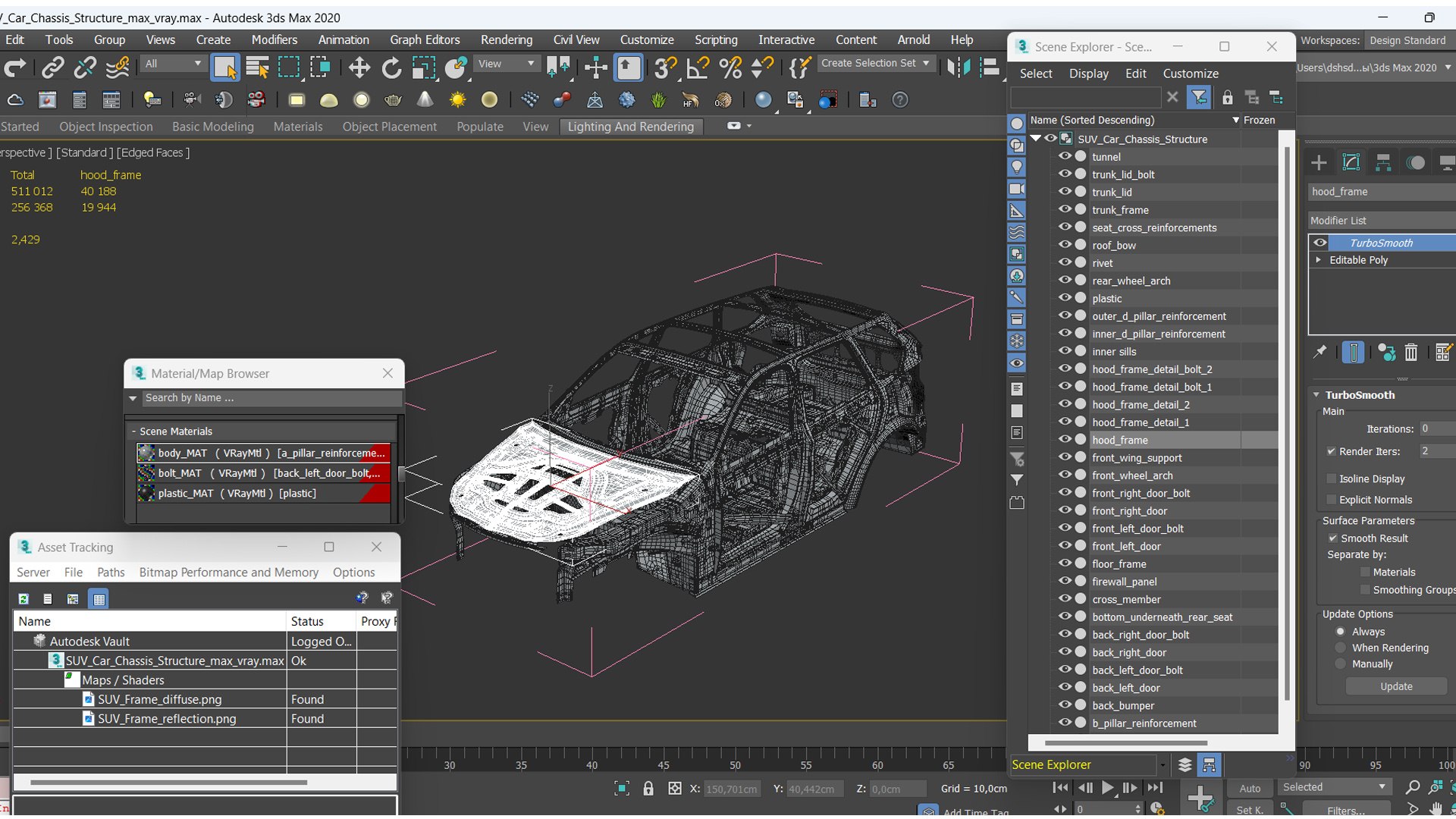 SUV Car Chassis Structure Model - TurboSquid 2384066