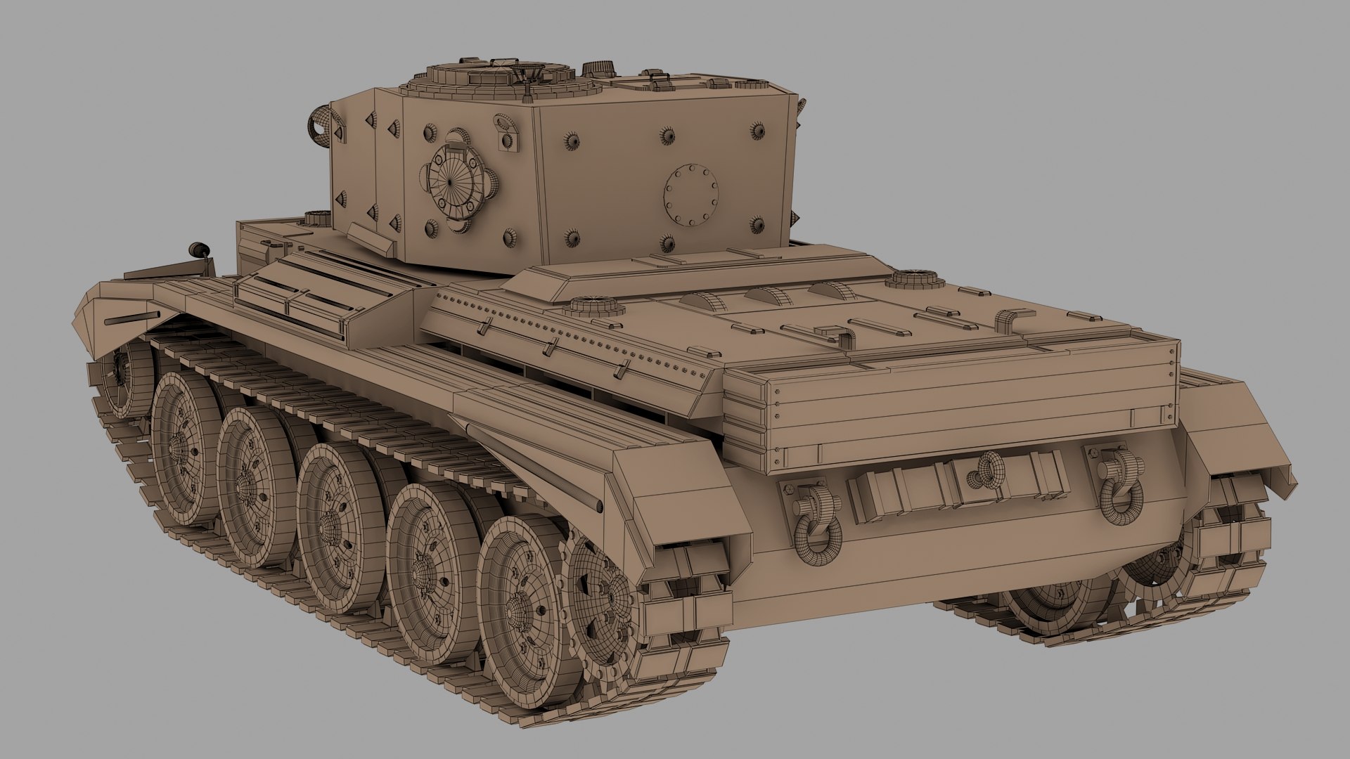3d British Cromwell Tank