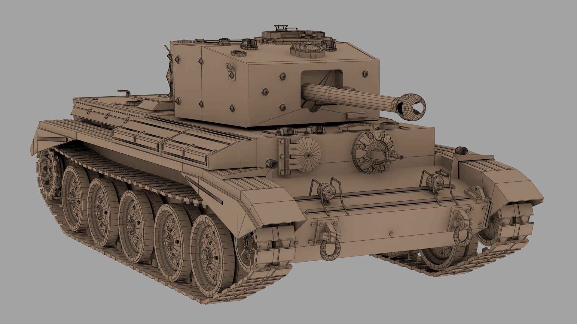 3d British Cromwell Tank