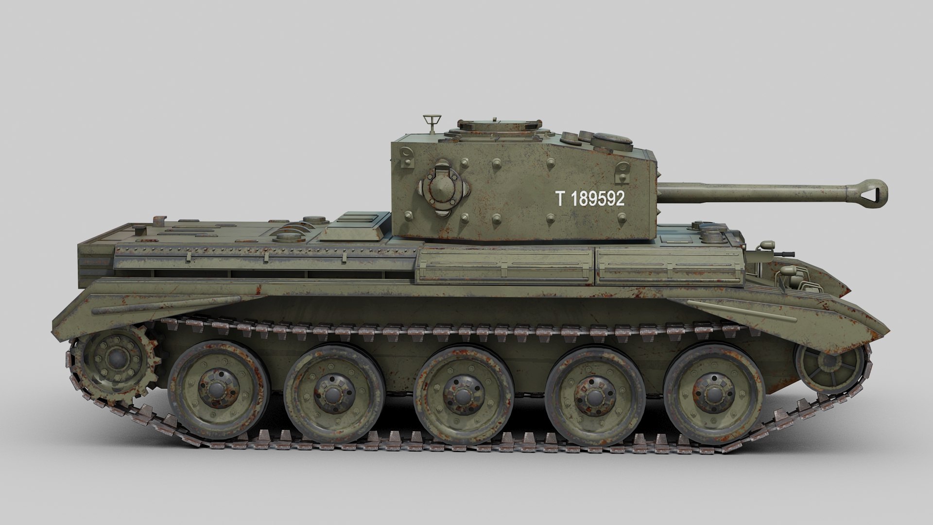 3d British Cromwell Tank