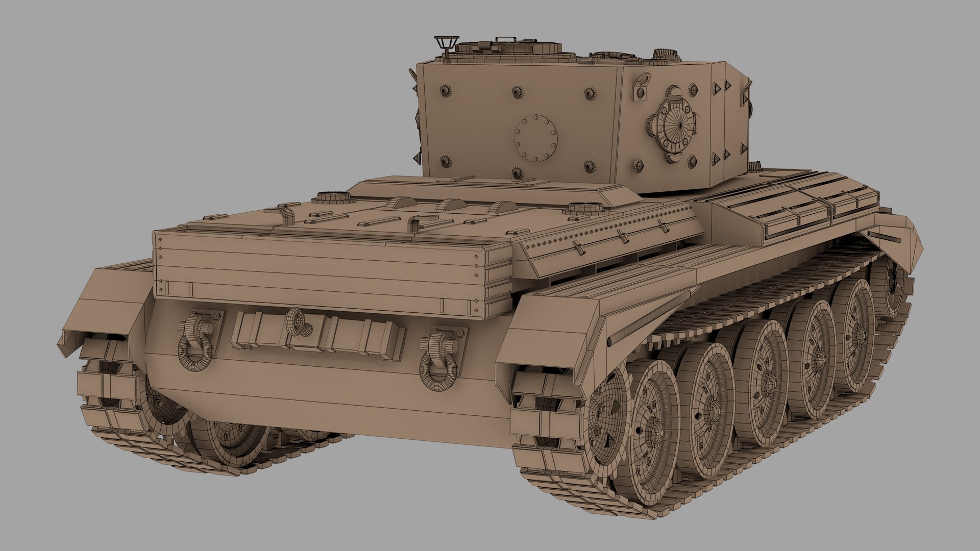 3d British Cromwell Tank