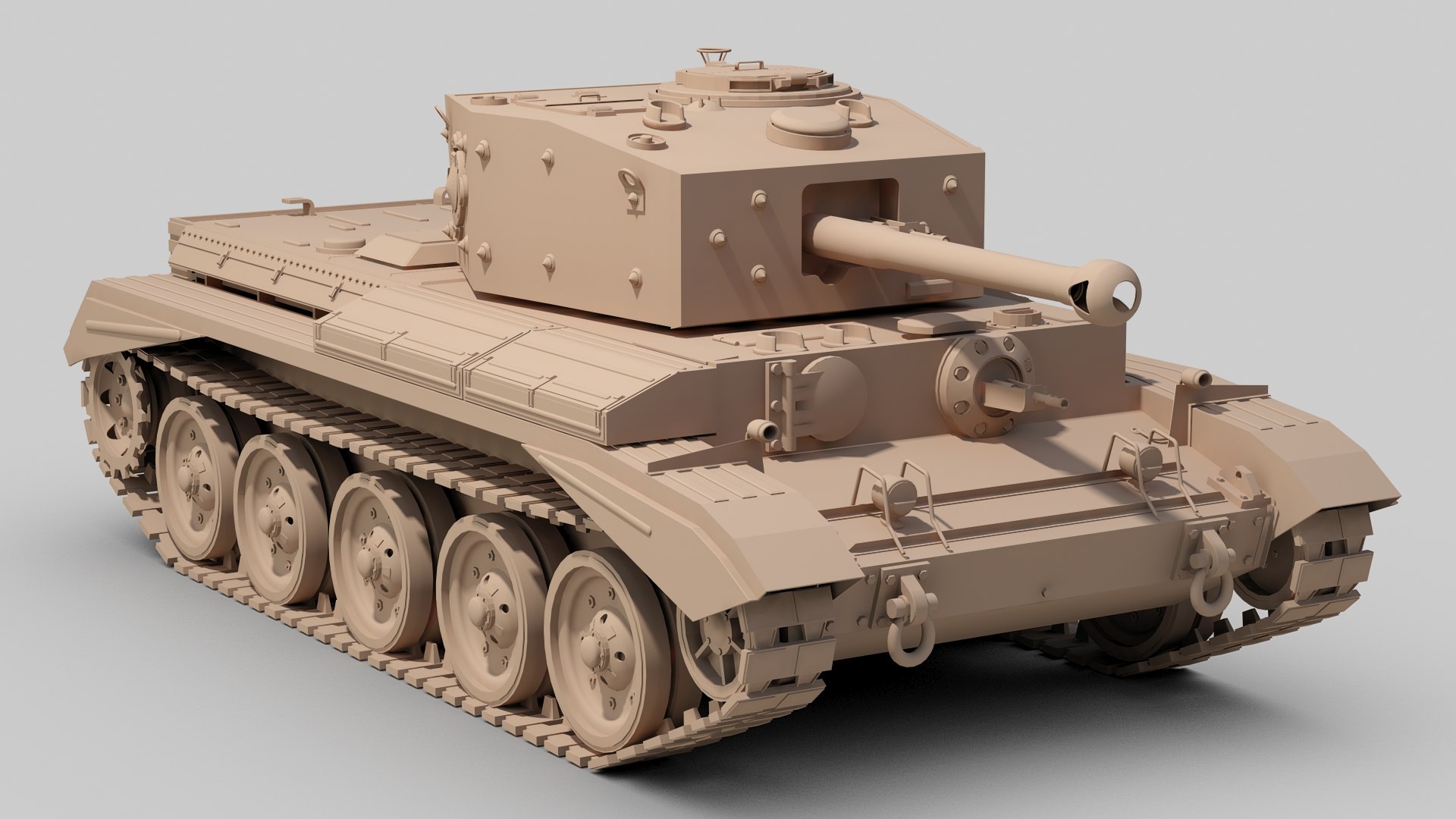 3d British Cromwell Tank