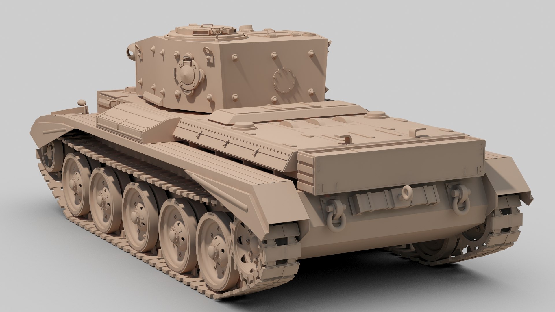 3d British Cromwell Tank