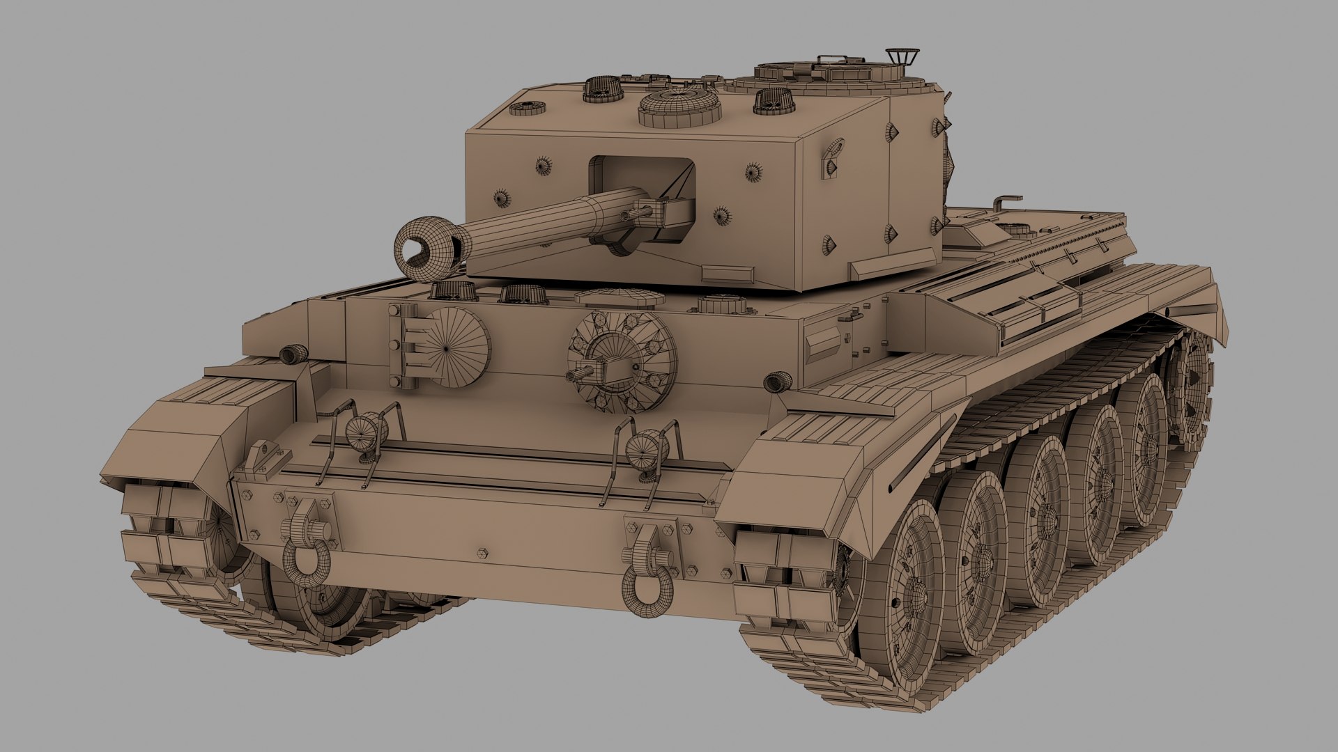 3d British Cromwell Tank