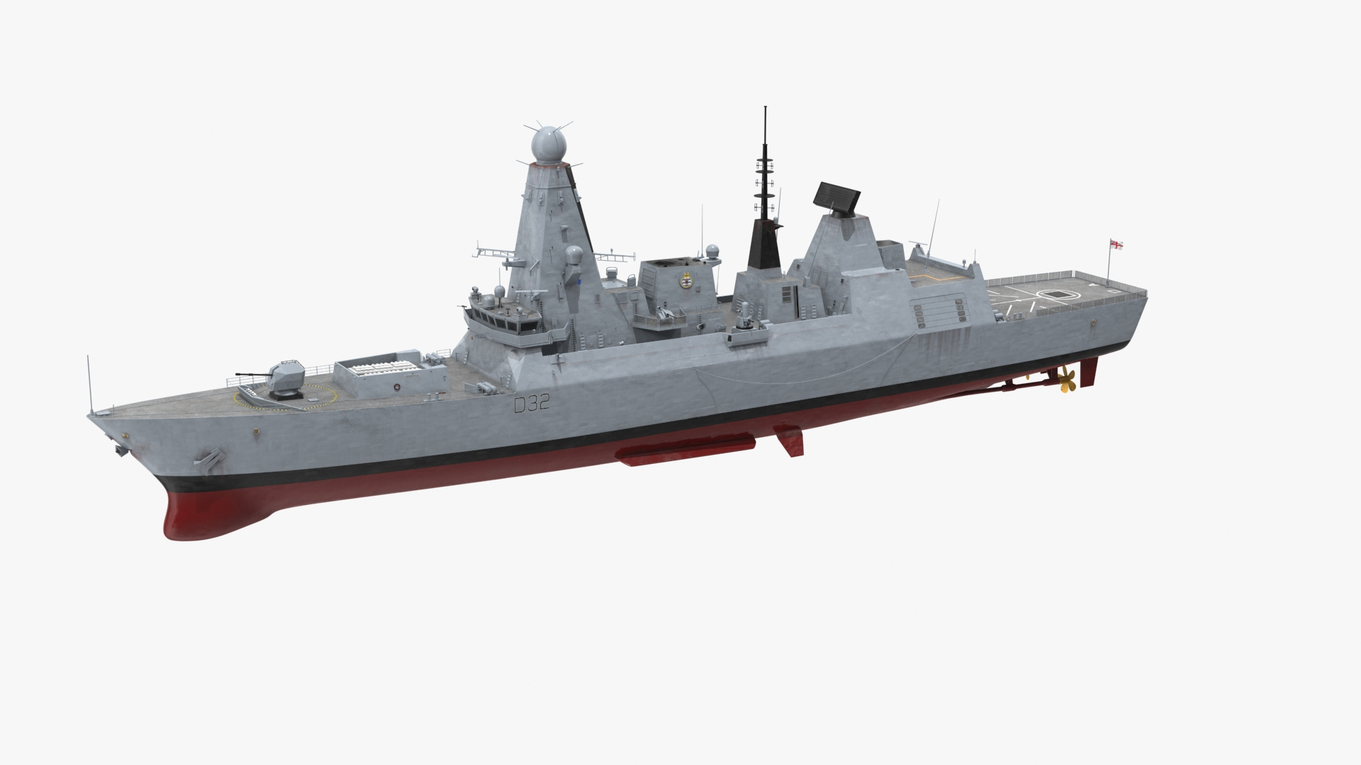 3D Model Royal Navy Type 45 Destroyer - TurboSquid 2228411