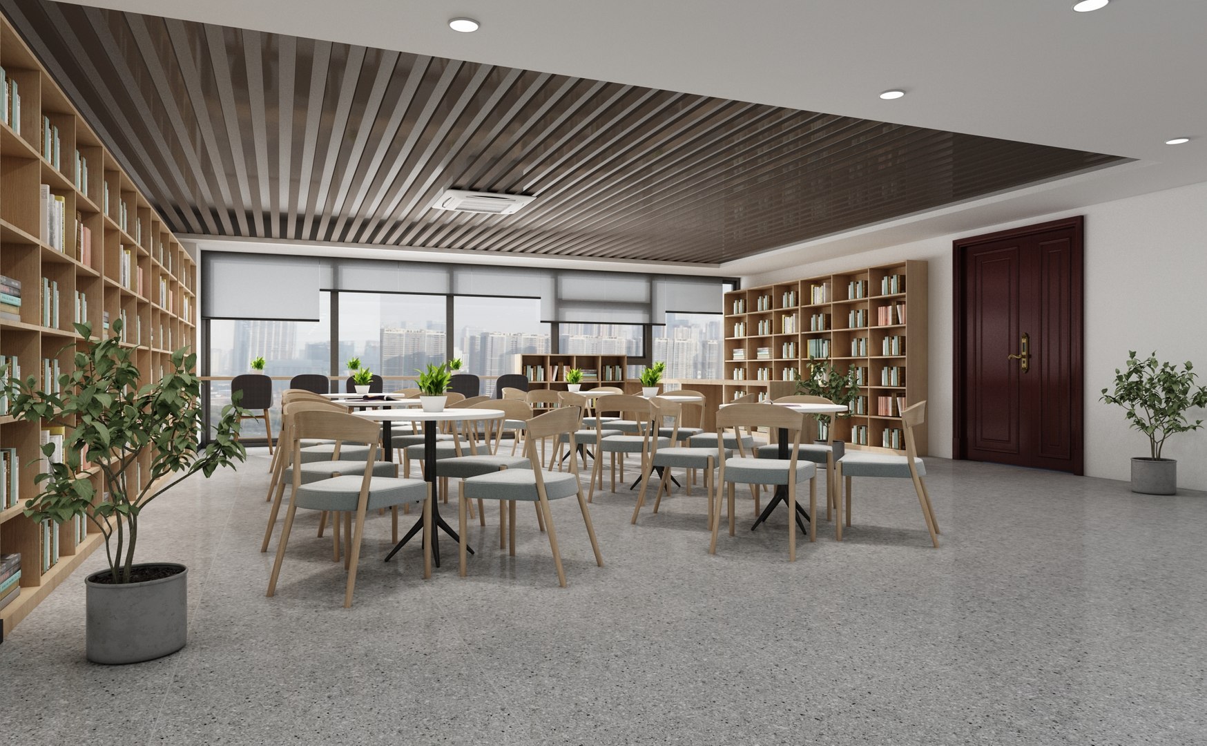 Modren Library Interior 3D - TurboSquid 2198137
