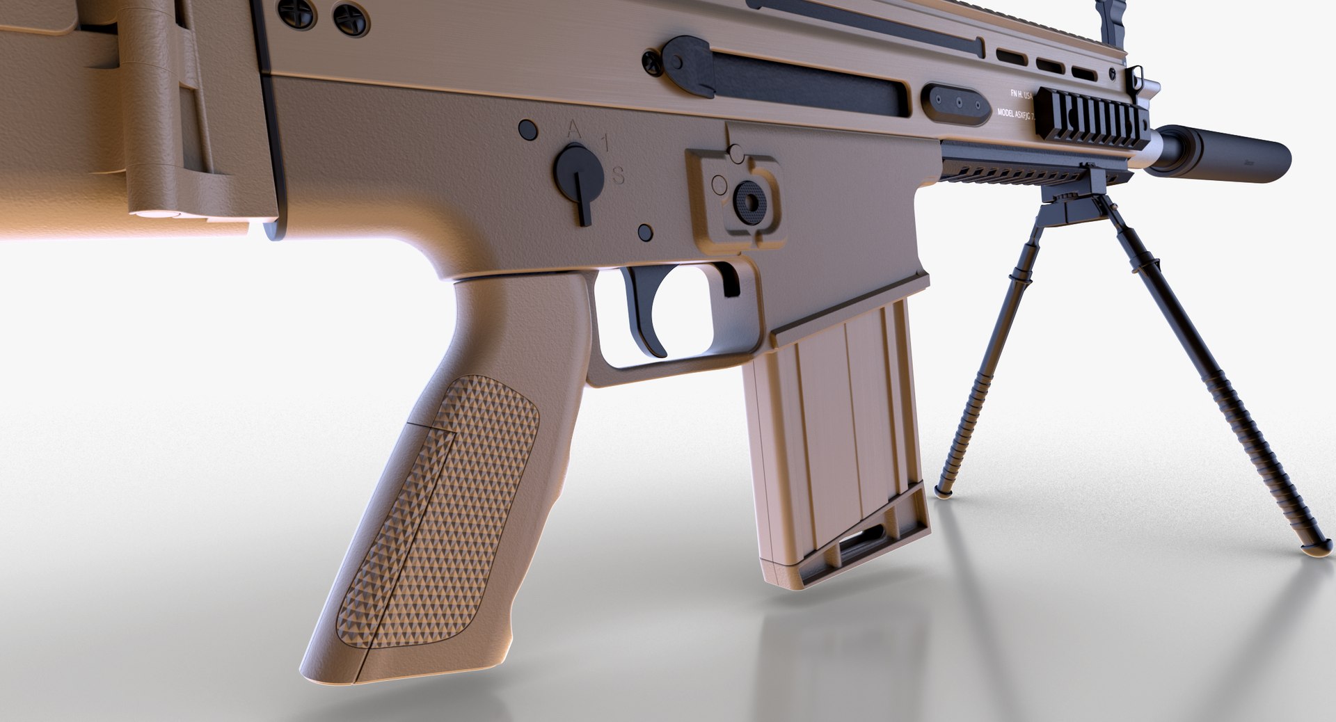 3D Assault Rifle Fn Model - TurboSquid 1434538