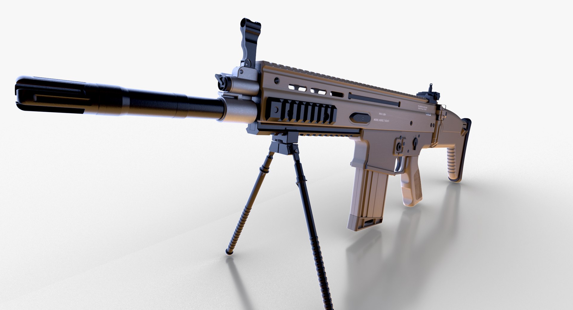 3D Assault Rifle Fn Model - TurboSquid 1434538