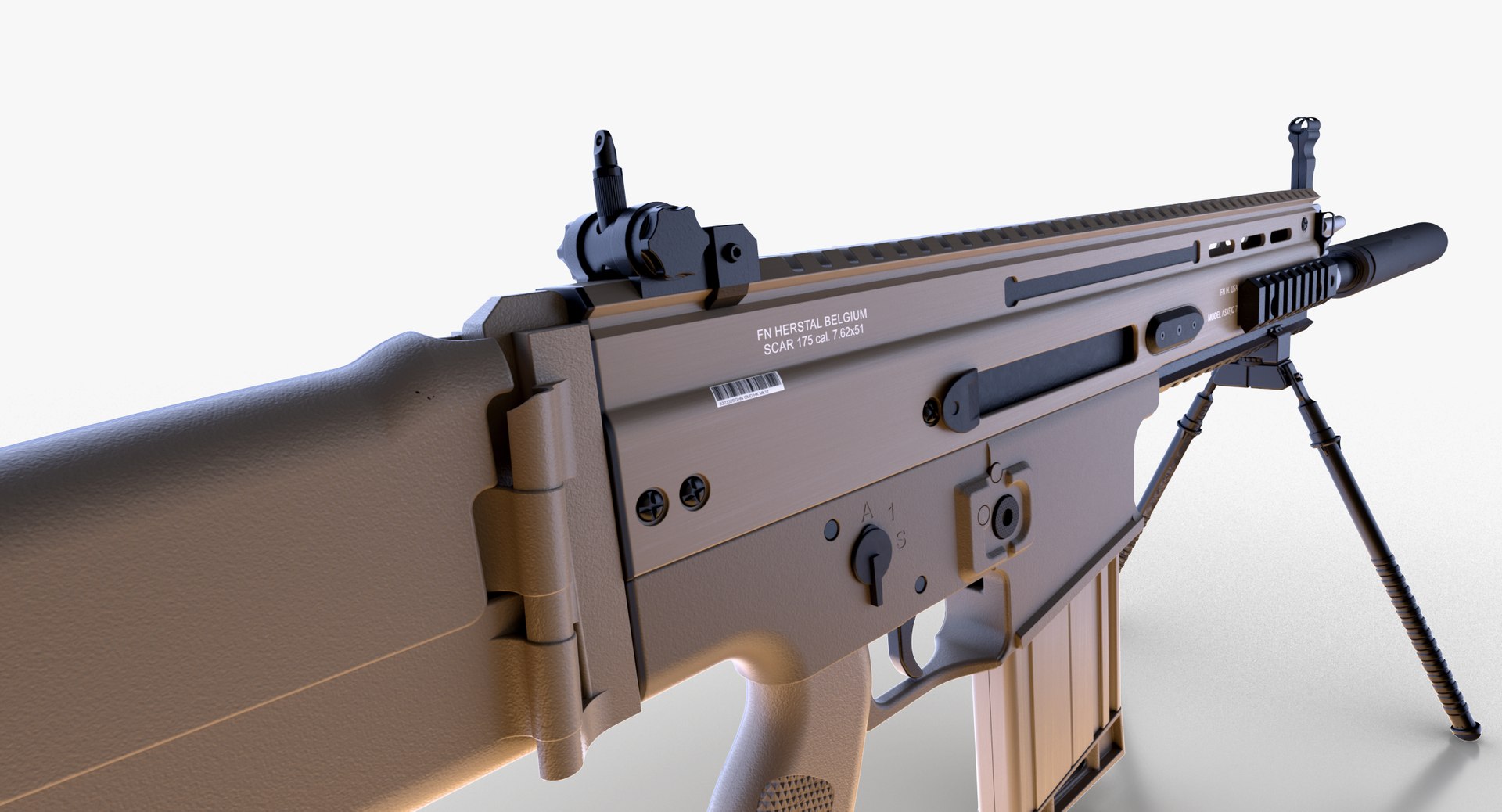 3D Assault Rifle Fn Model - TurboSquid 1434538