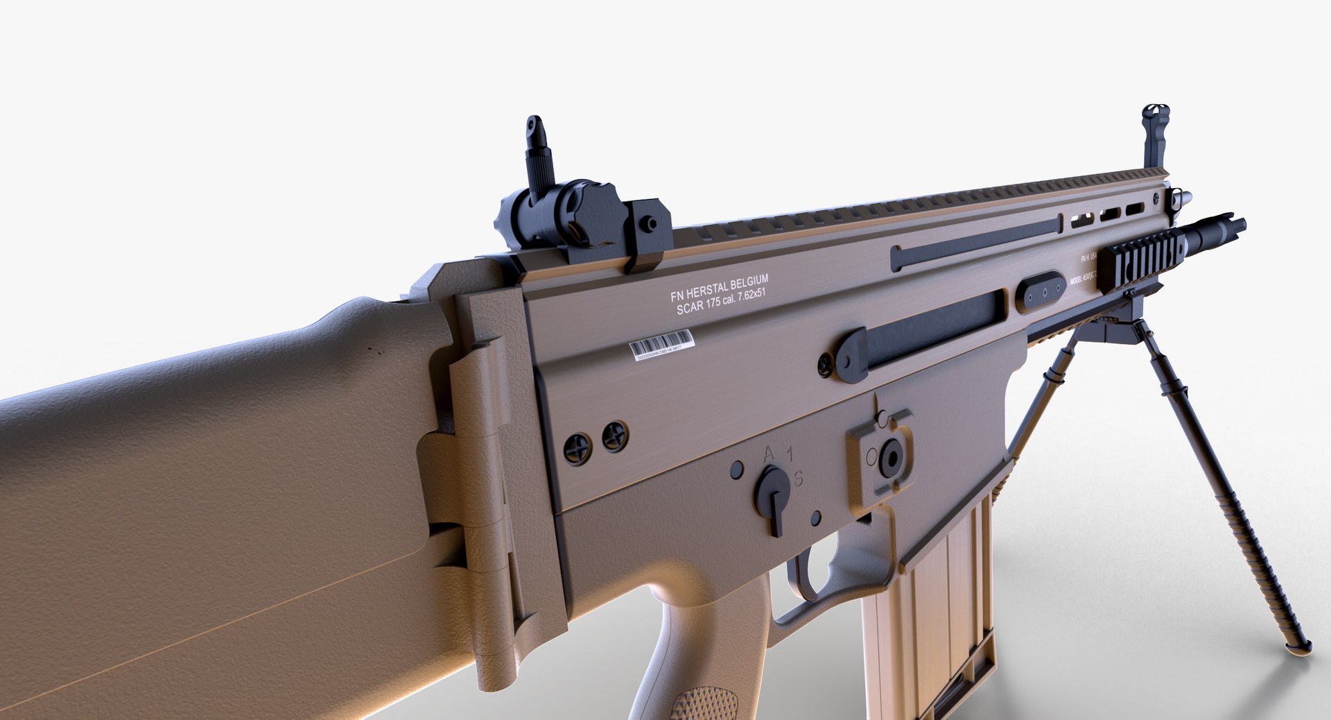 3D Assault Rifle Fn Model - TurboSquid 1434538