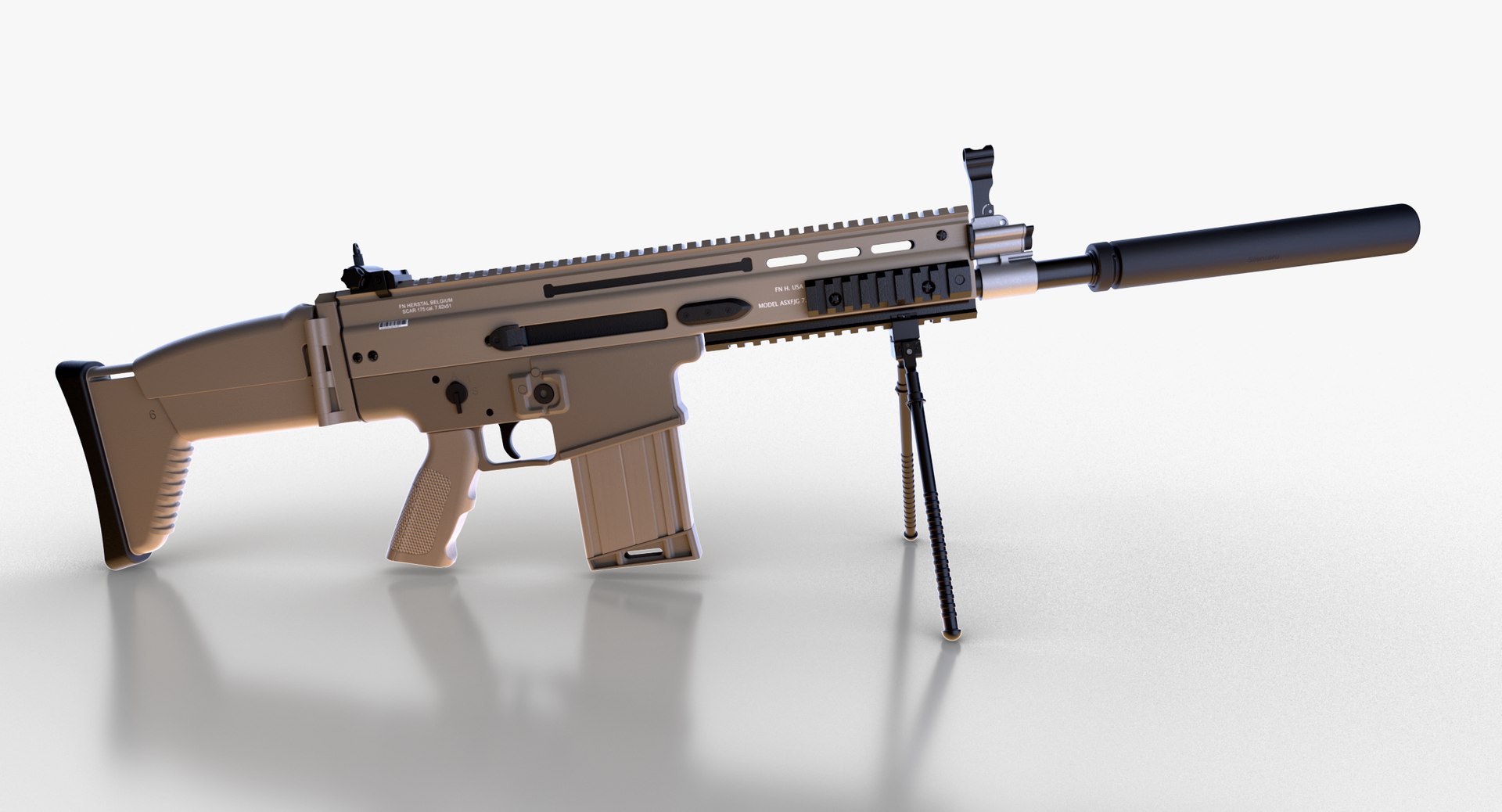 3D Assault Rifle Fn Model - TurboSquid 1434538