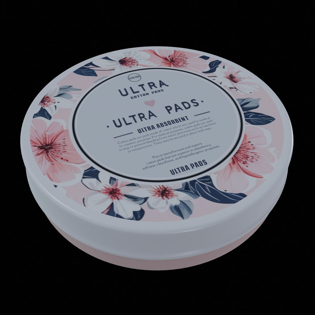 Cotton Wool And Cotton Buds-Cotton Pads-GAME READY PBR Low-poly 3D ...