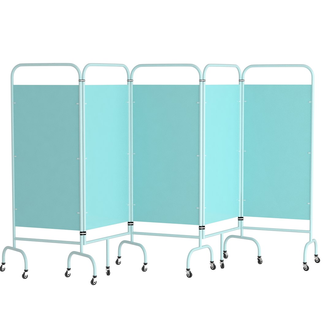 Mobile Folding Hospital Privacy Screen Collection 3D Model - TurboSquid ...