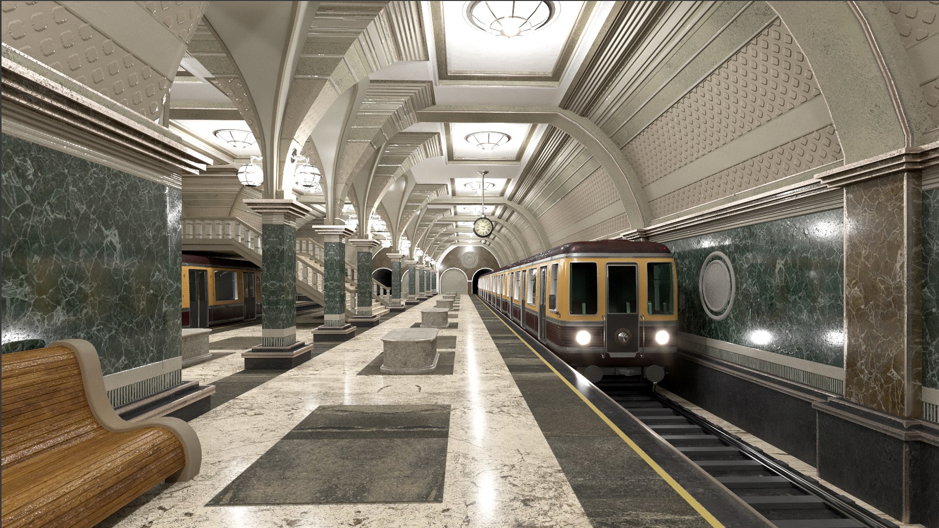 Subway Station 3D Model - TurboSquid 2044325