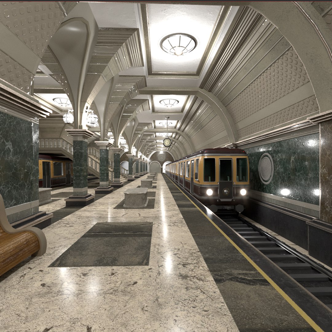 Subway Station 3D Model - TurboSquid 2044325