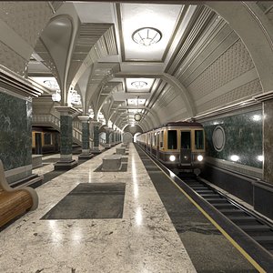 3D metro station subway - TurboSquid 1344712