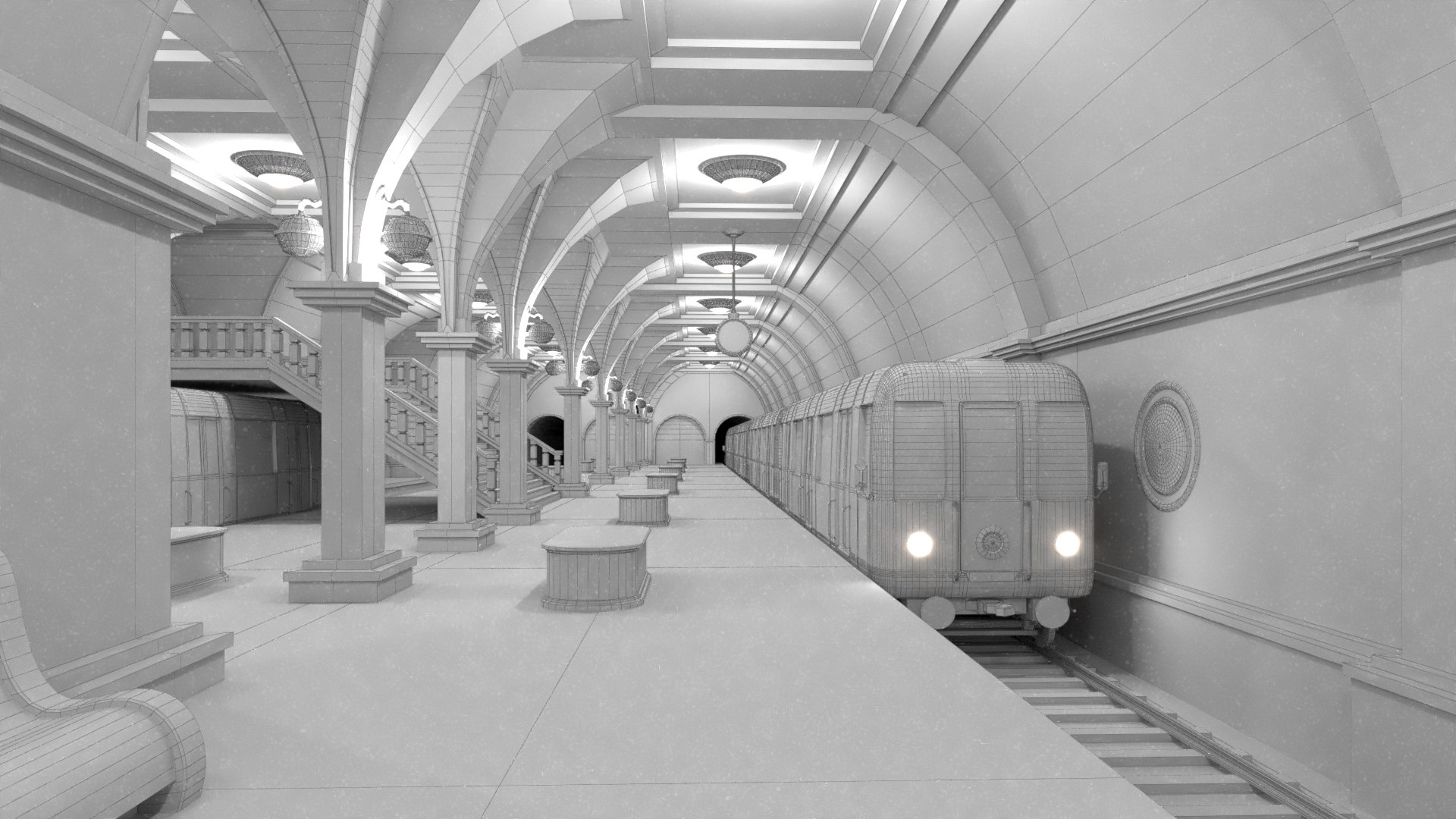 Subway Station 3D Model - TurboSquid 2044325