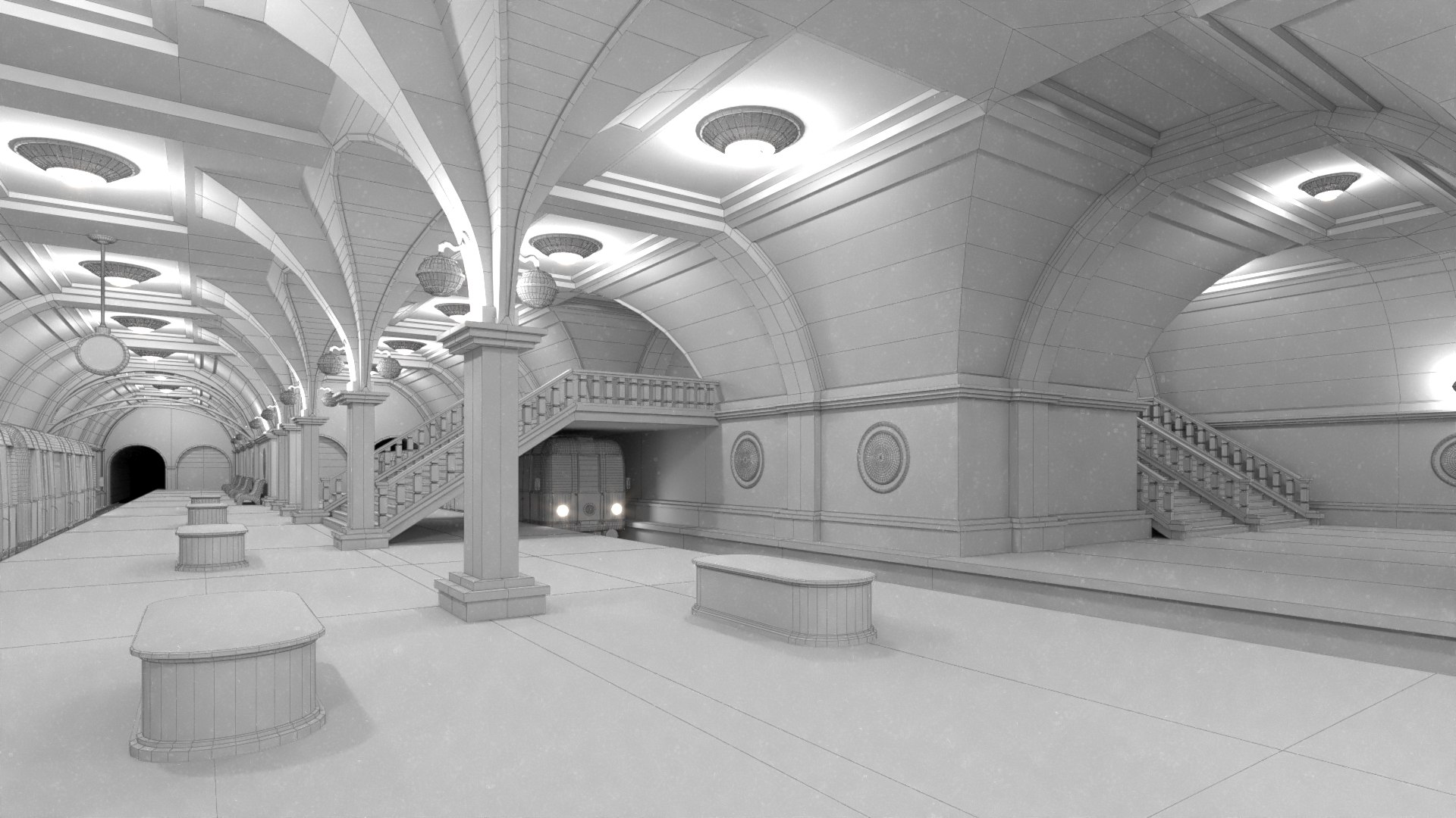 Subway Station 3D Model - TurboSquid 2044325