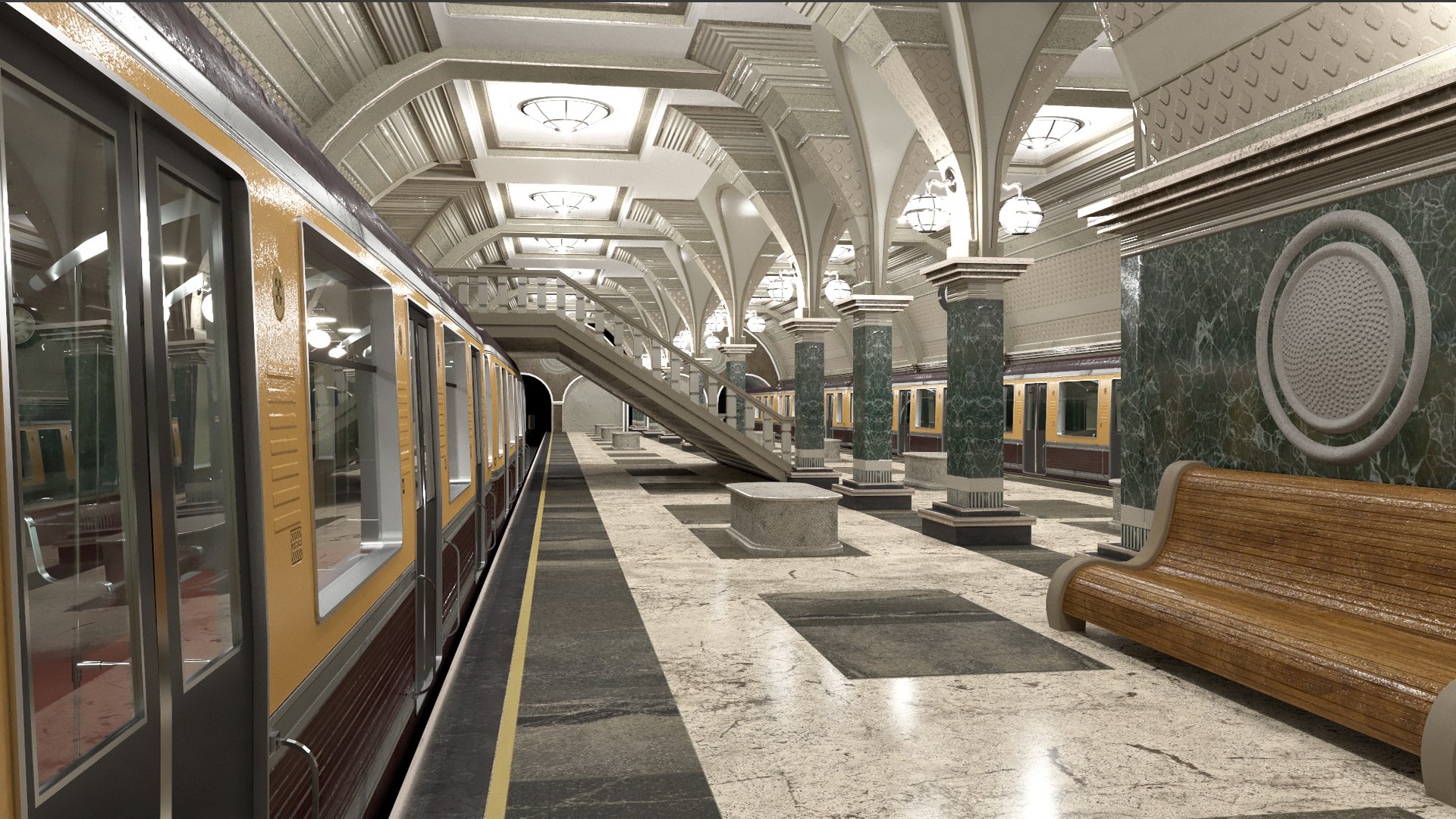 Subway Station 3D Model - TurboSquid 2044325