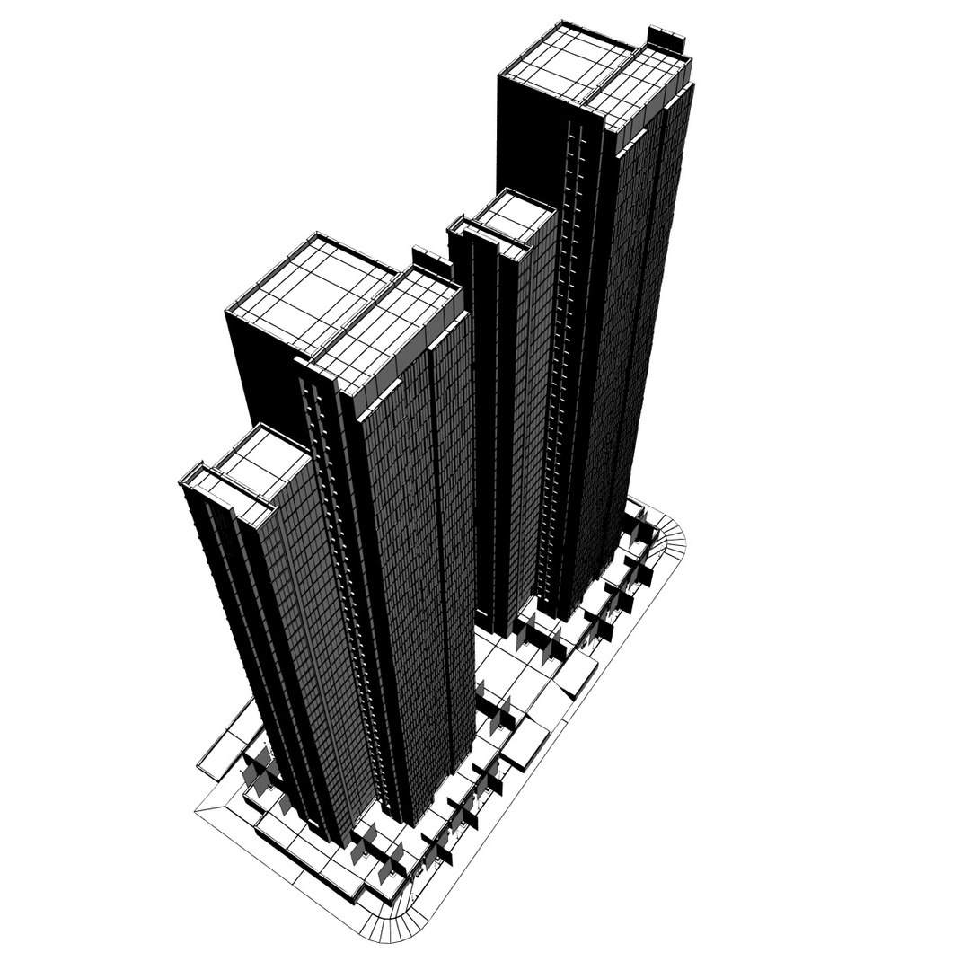Marina Square Towers 3d 3ds