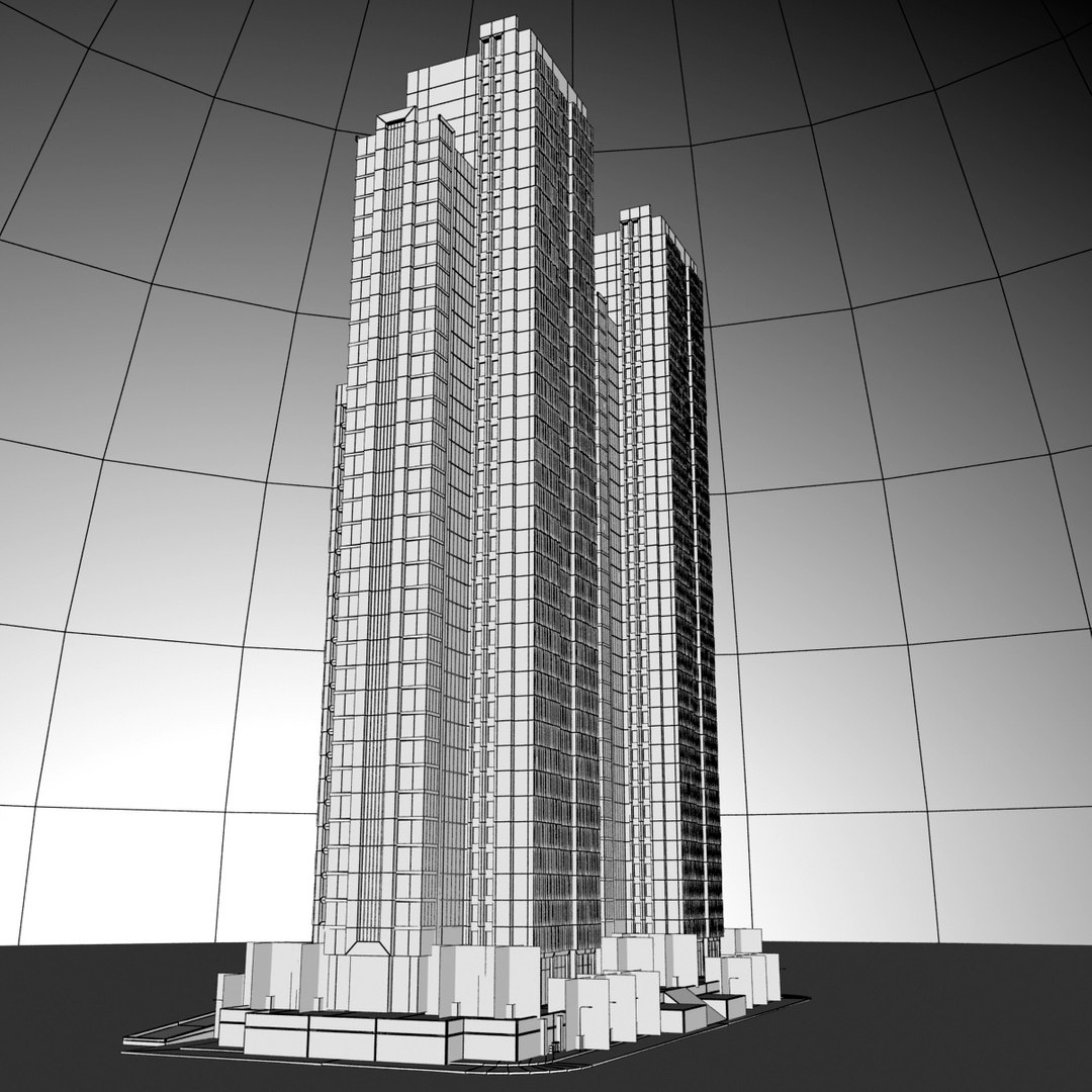 Marina Square Towers 3d 3ds