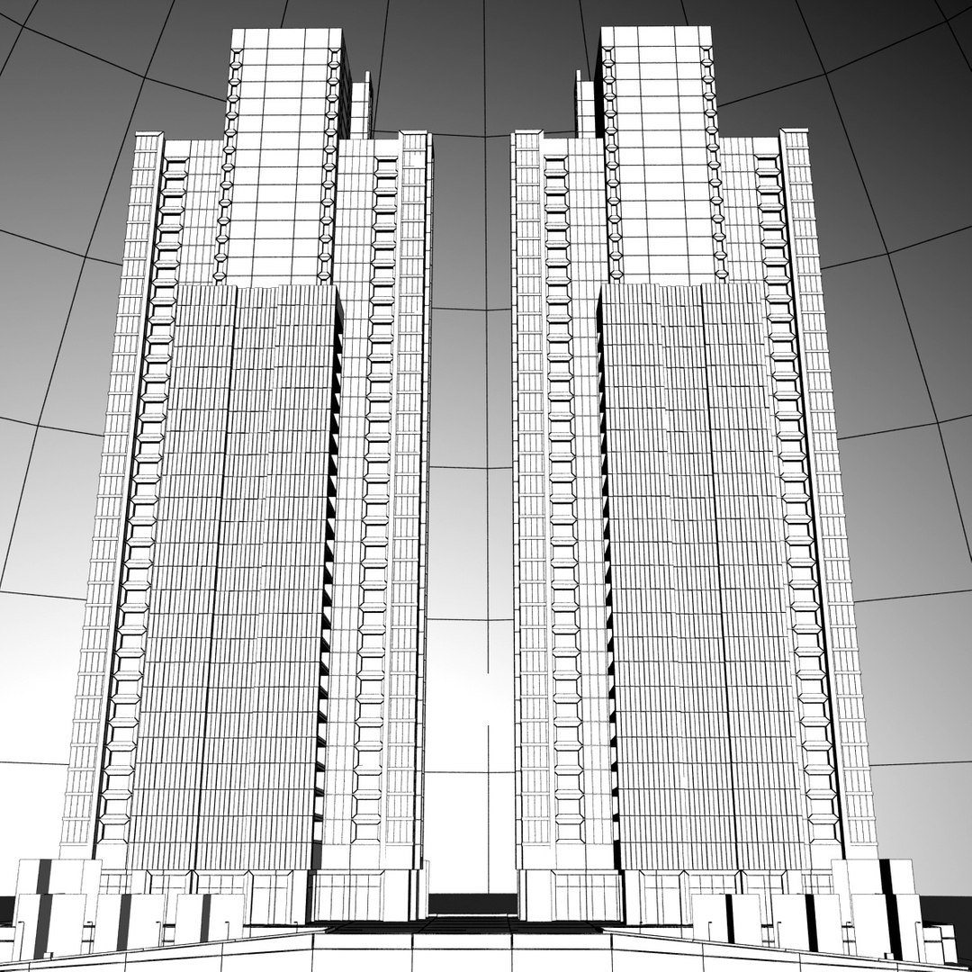 Marina Square Towers 3d 3ds