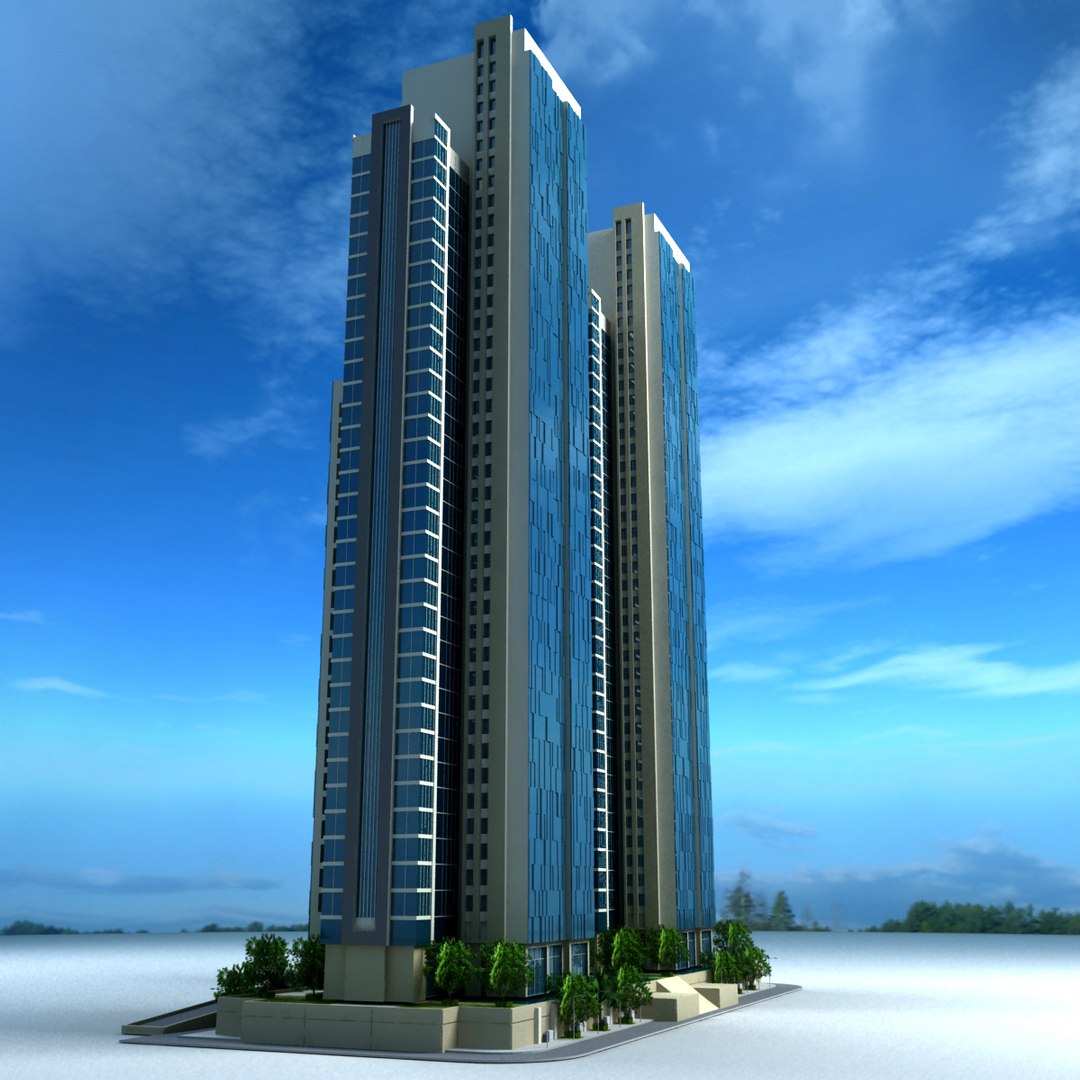 Marina Square Towers 3d 3ds