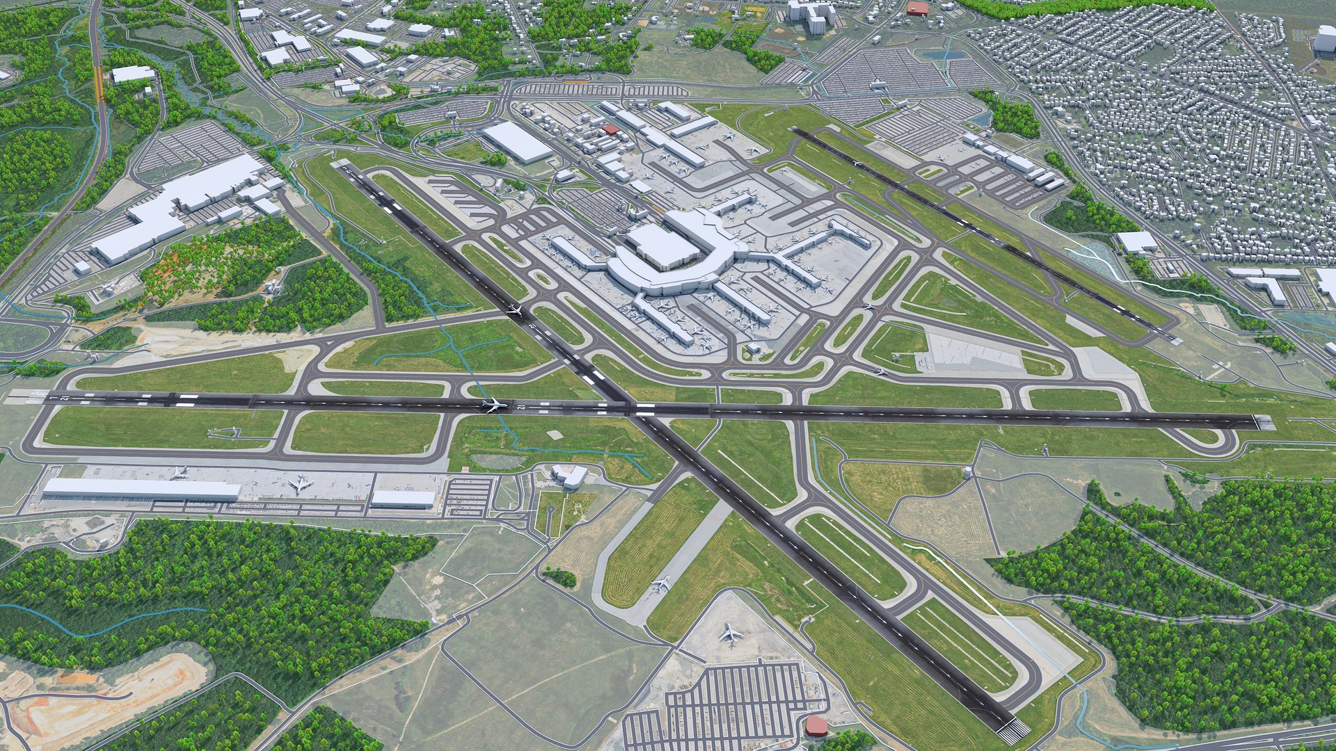 Baltimore Washington International Thurgood Marshall Airport 3D Model ...