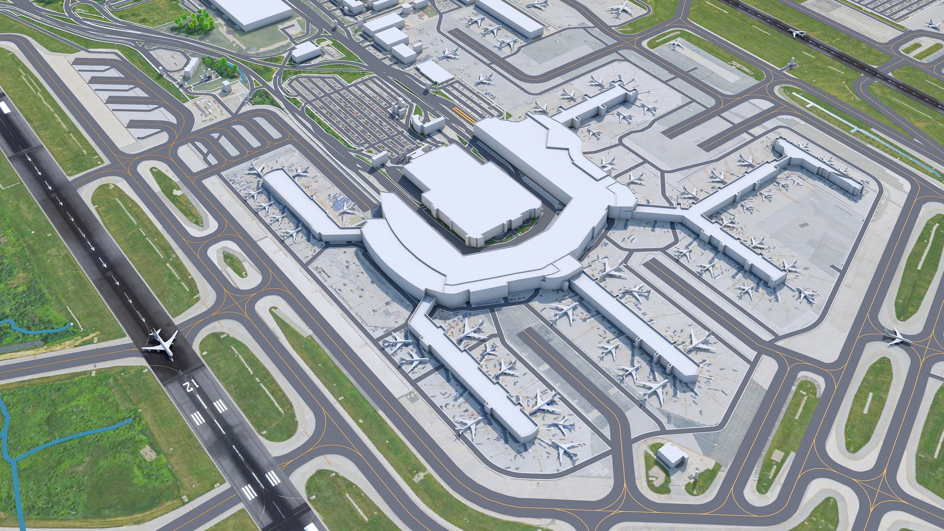 Baltimore Washington International Thurgood Marshall Airport 3D Model ...