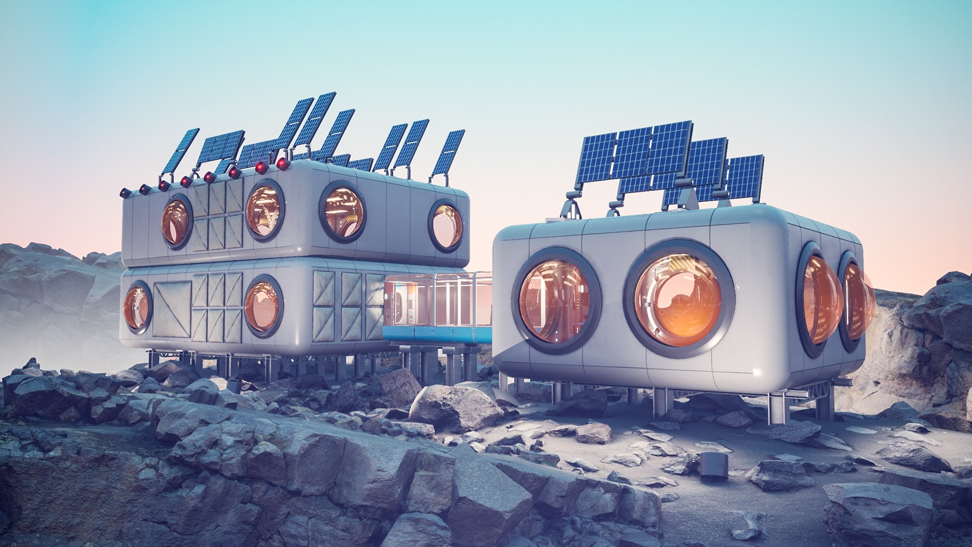 3D Modular Moon Station - TurboSquid 2137276