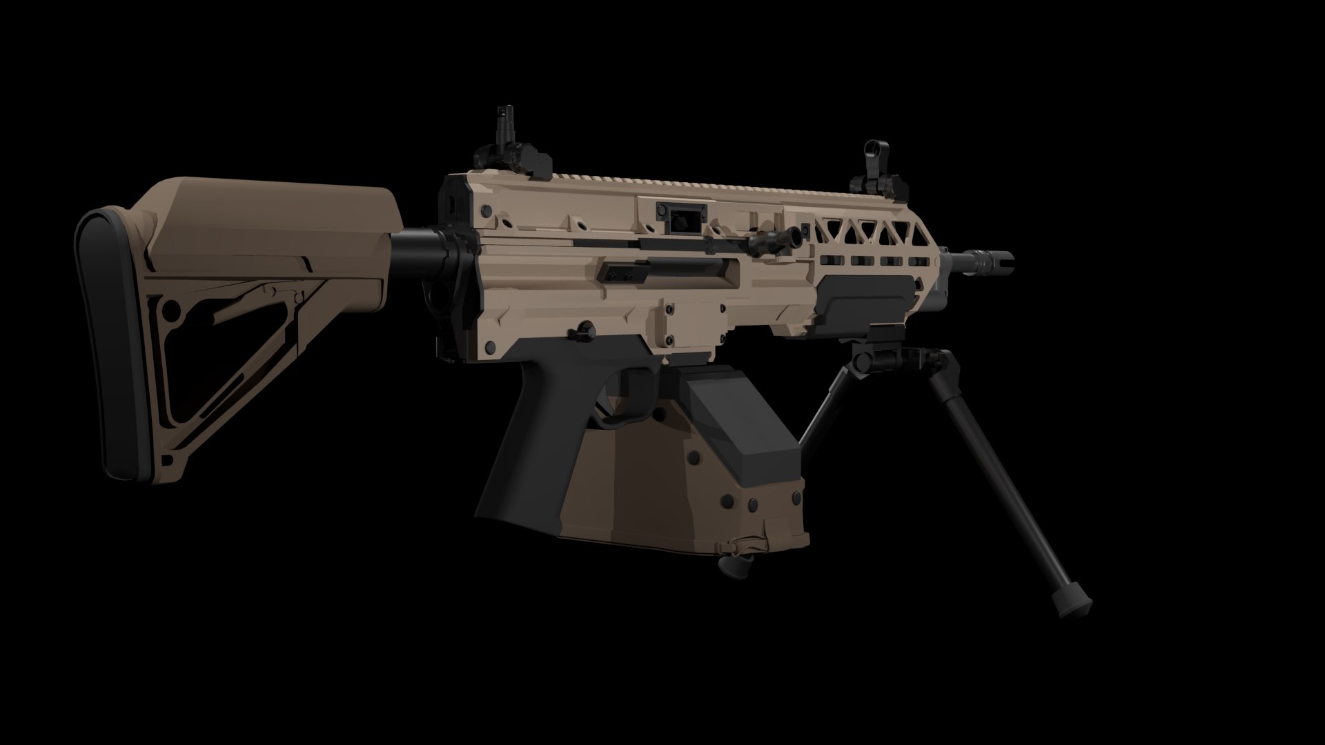 3D FN EVOLYS 556 Machine Gun Model - TurboSquid 2163690
