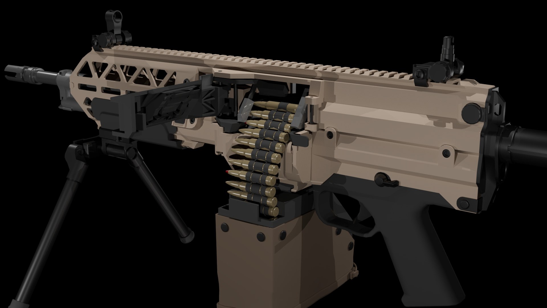 3D FN EVOLYS 556 Machine Gun Model - TurboSquid 2163690