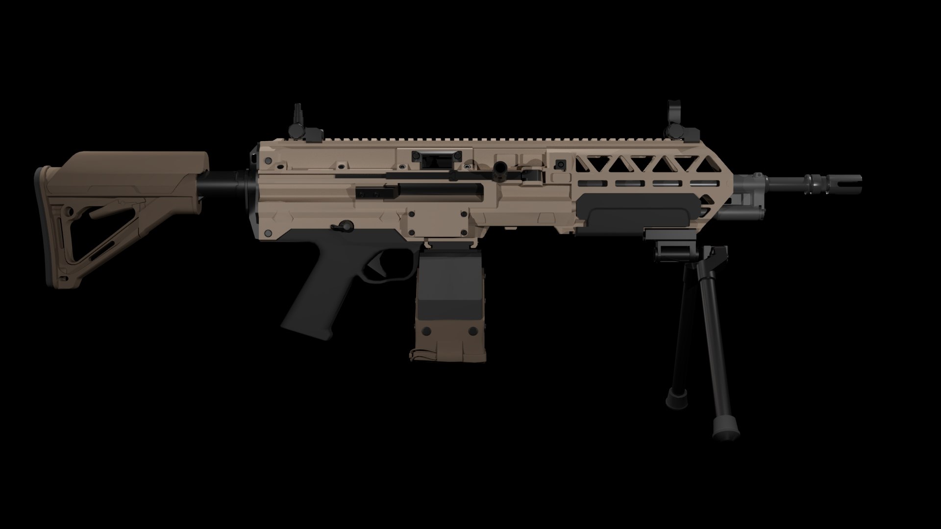 3D FN EVOLYS 556 Machine Gun Model - TurboSquid 2163690
