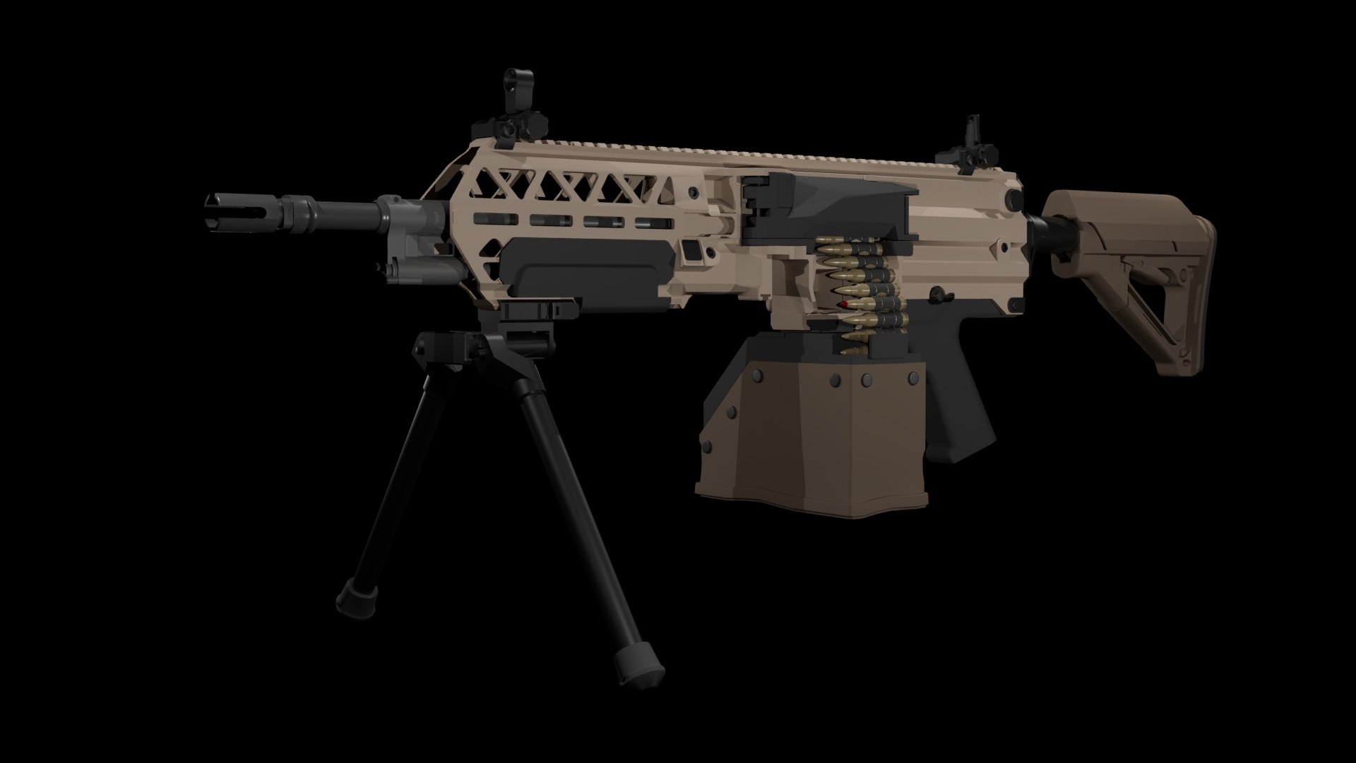3D FN EVOLYS 556 Machine Gun Model - TurboSquid 2163690